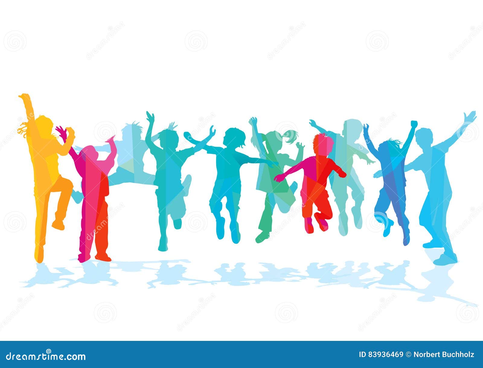 Fun kids jump stock vector. Illustration of cheerful - 83936469