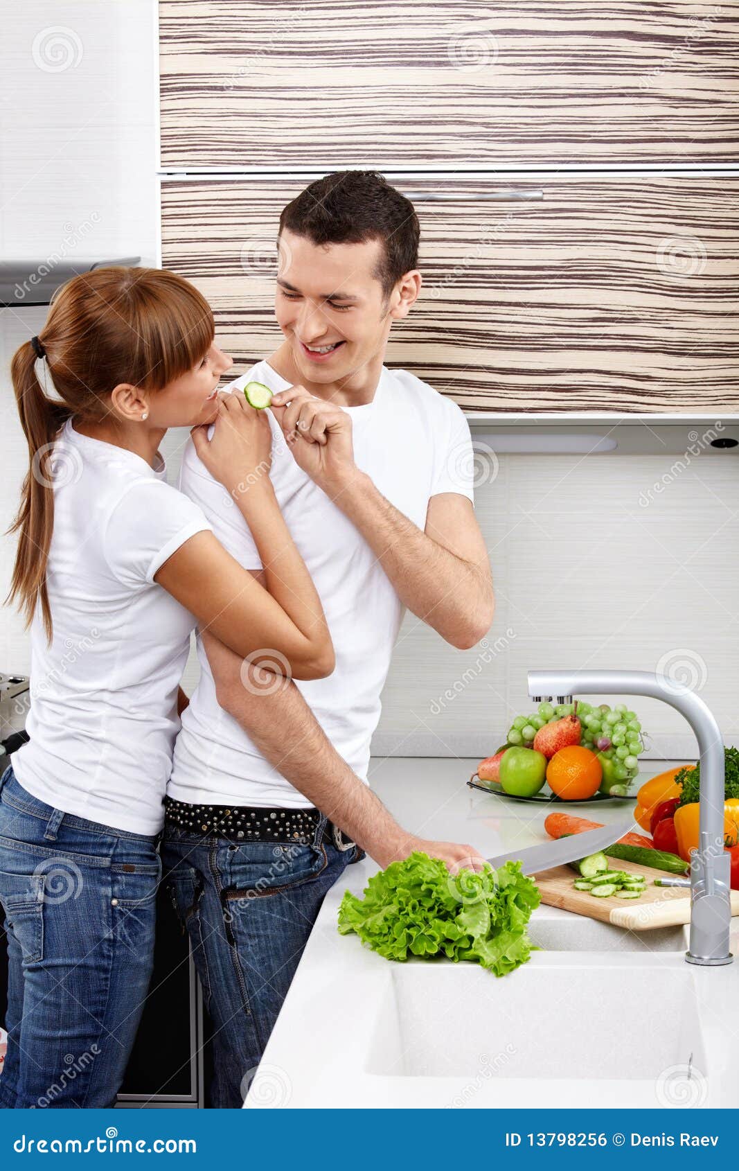Fun at kitchen stock photo. Image of female, adult, color - 13798256