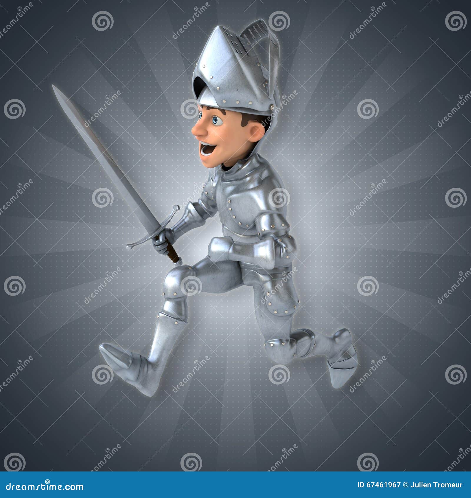 Fun knight stock illustration. Illustration of reflection - 67461967