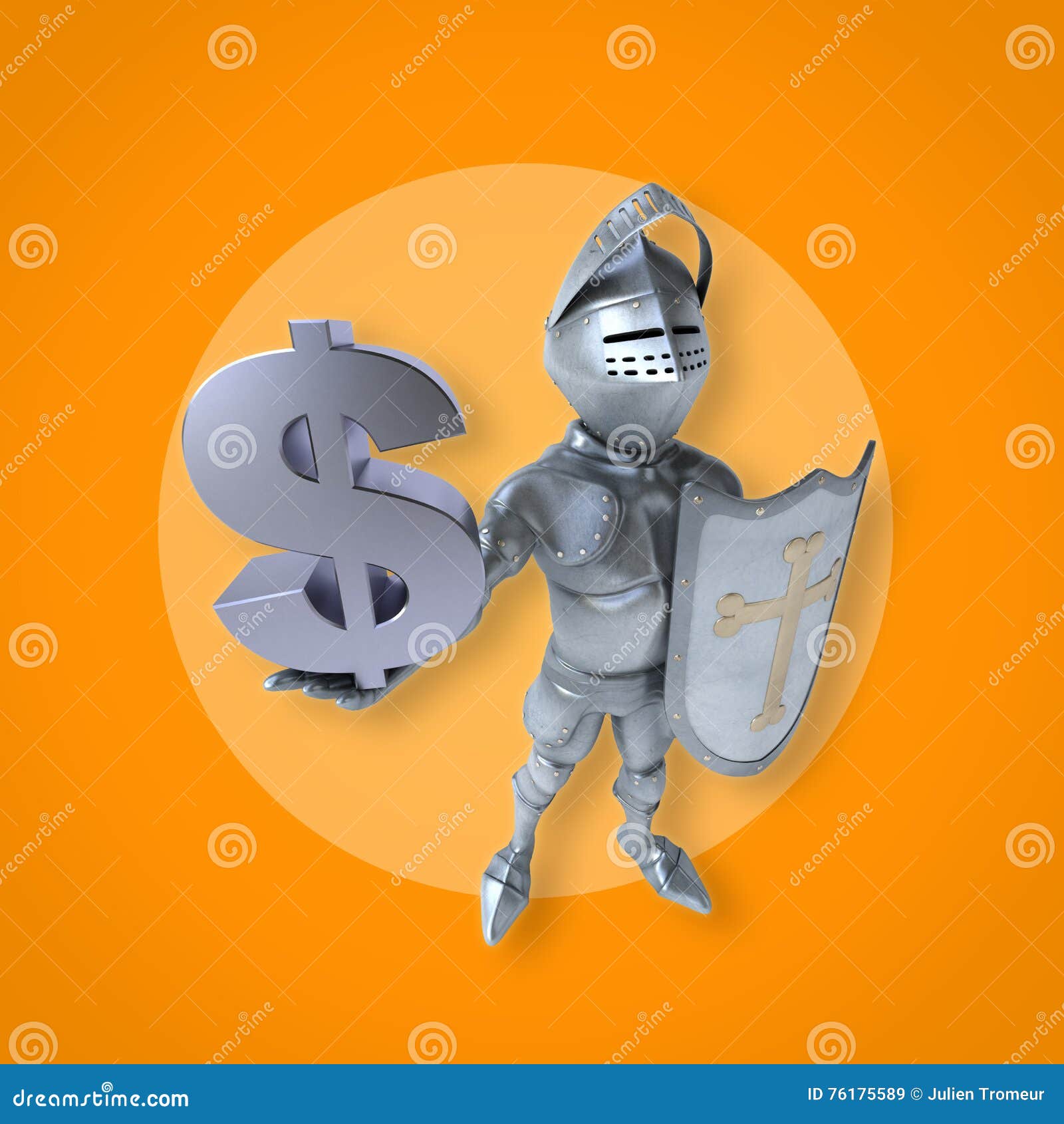 Fun knight stock illustration. Illustration of metallic - 76175589