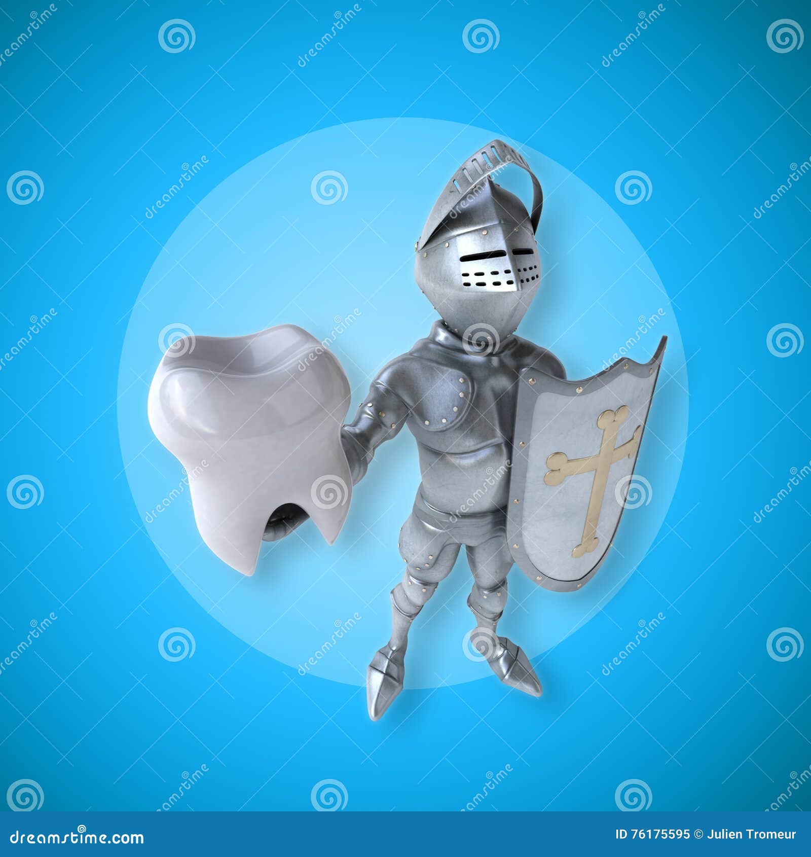 Fun knight stock illustration. Illustration of reflection - 76175595