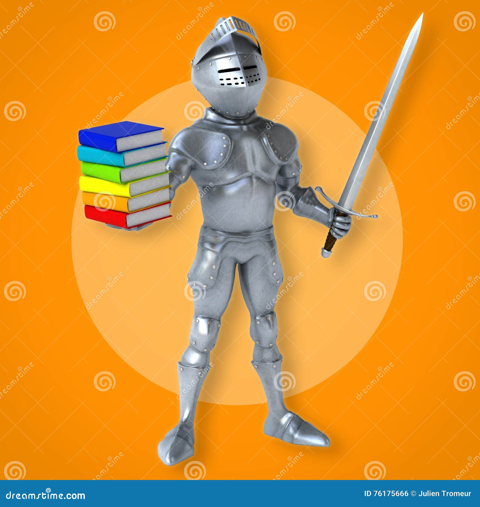 Fun knight stock illustration. Illustration of read, ages - 76175666