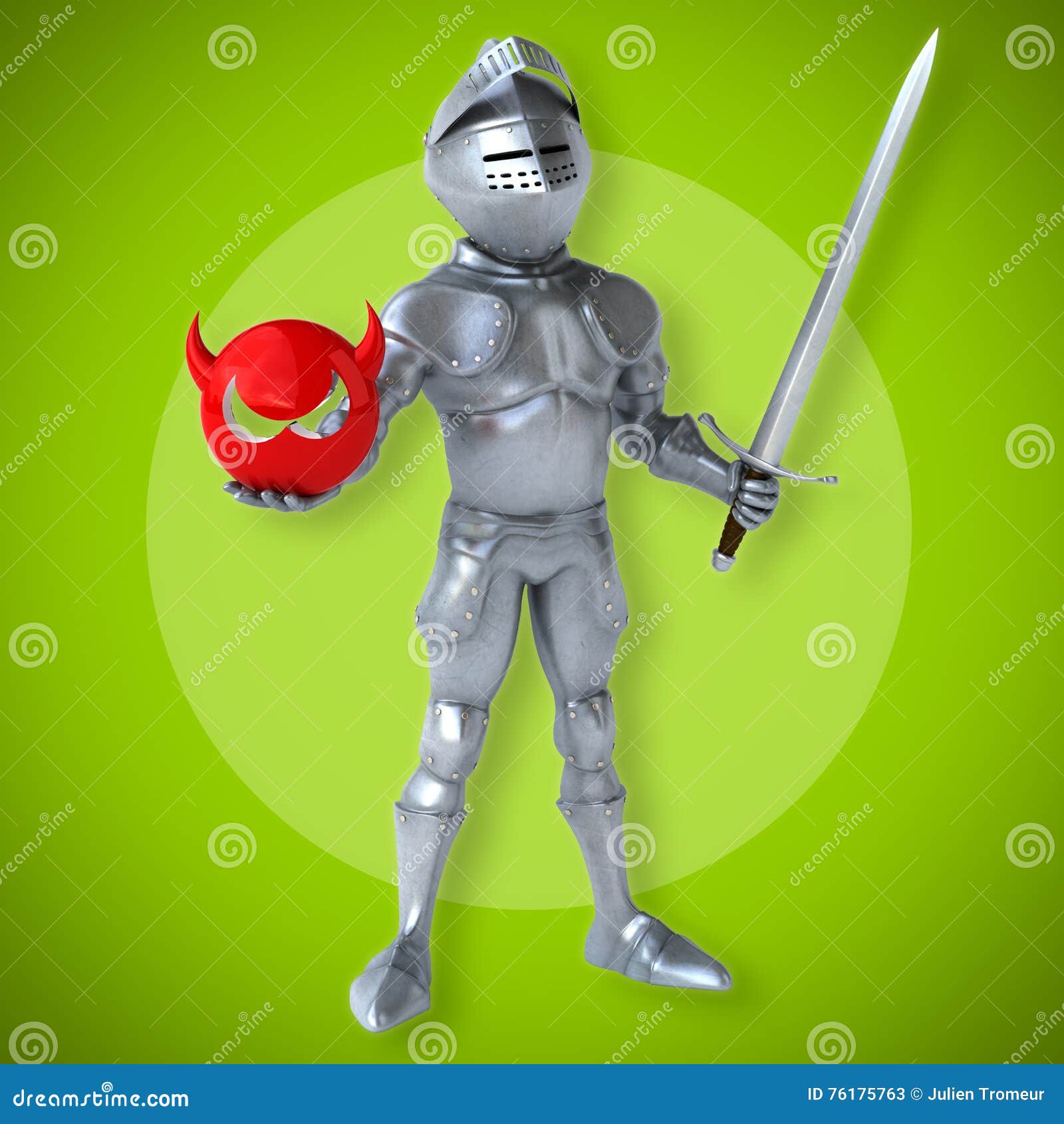 Fun knight stock illustration. Illustration of isolated - 76175763
