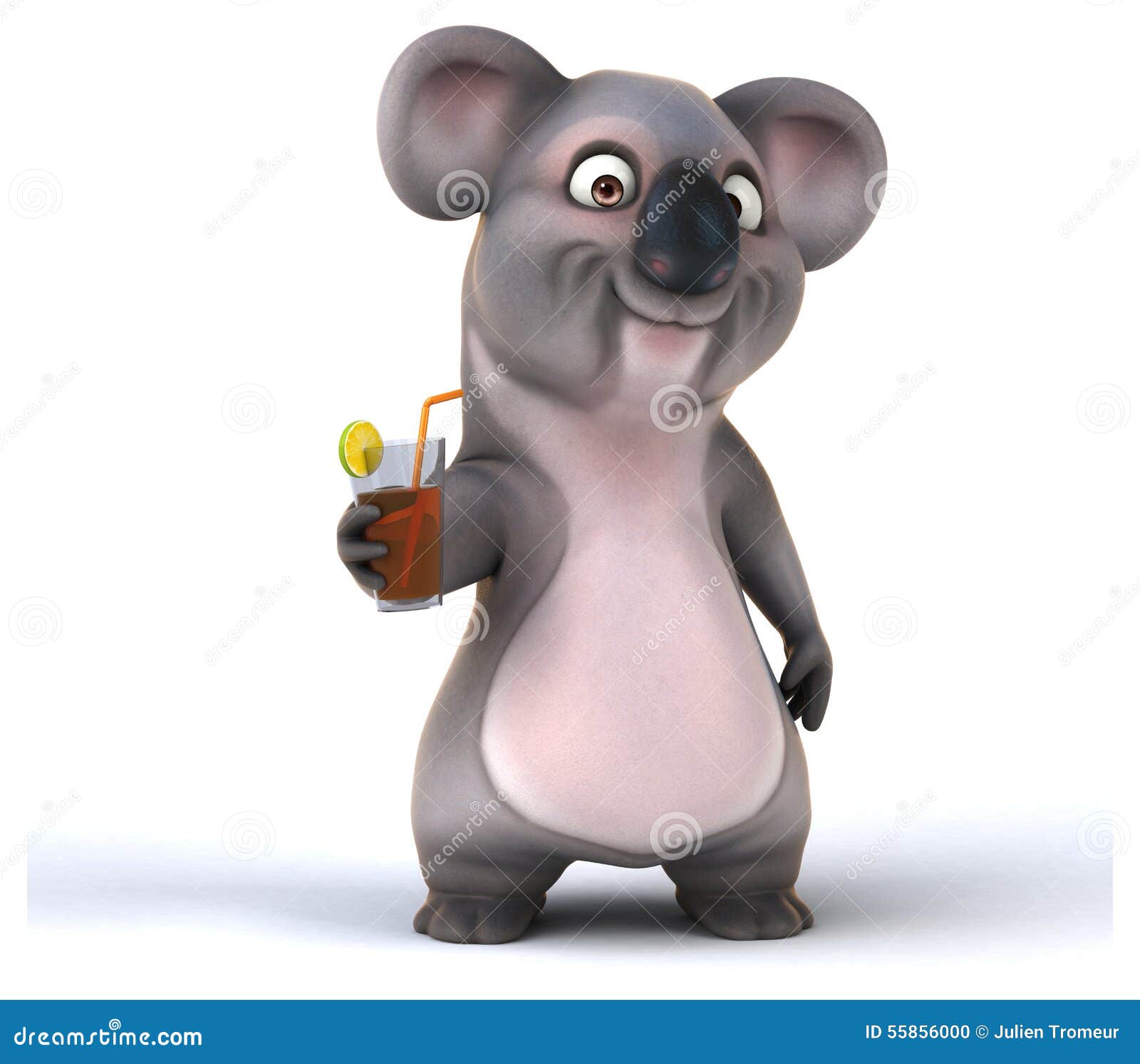 Fun koala stock illustration. Illustration of cartoon - 55856000