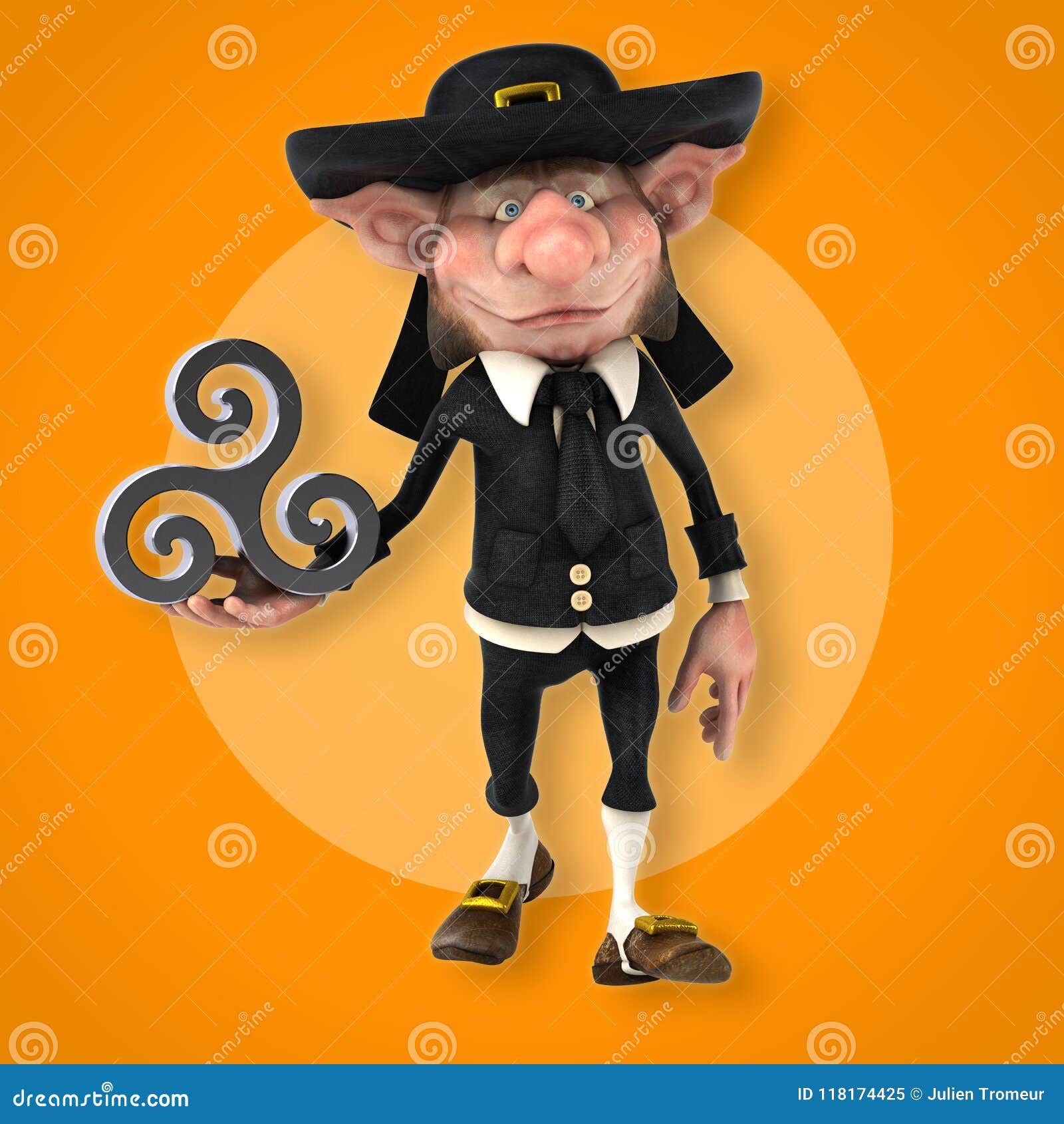 Fun Korrigan - 3D Illustration Stock Illustration - Illustration of ...