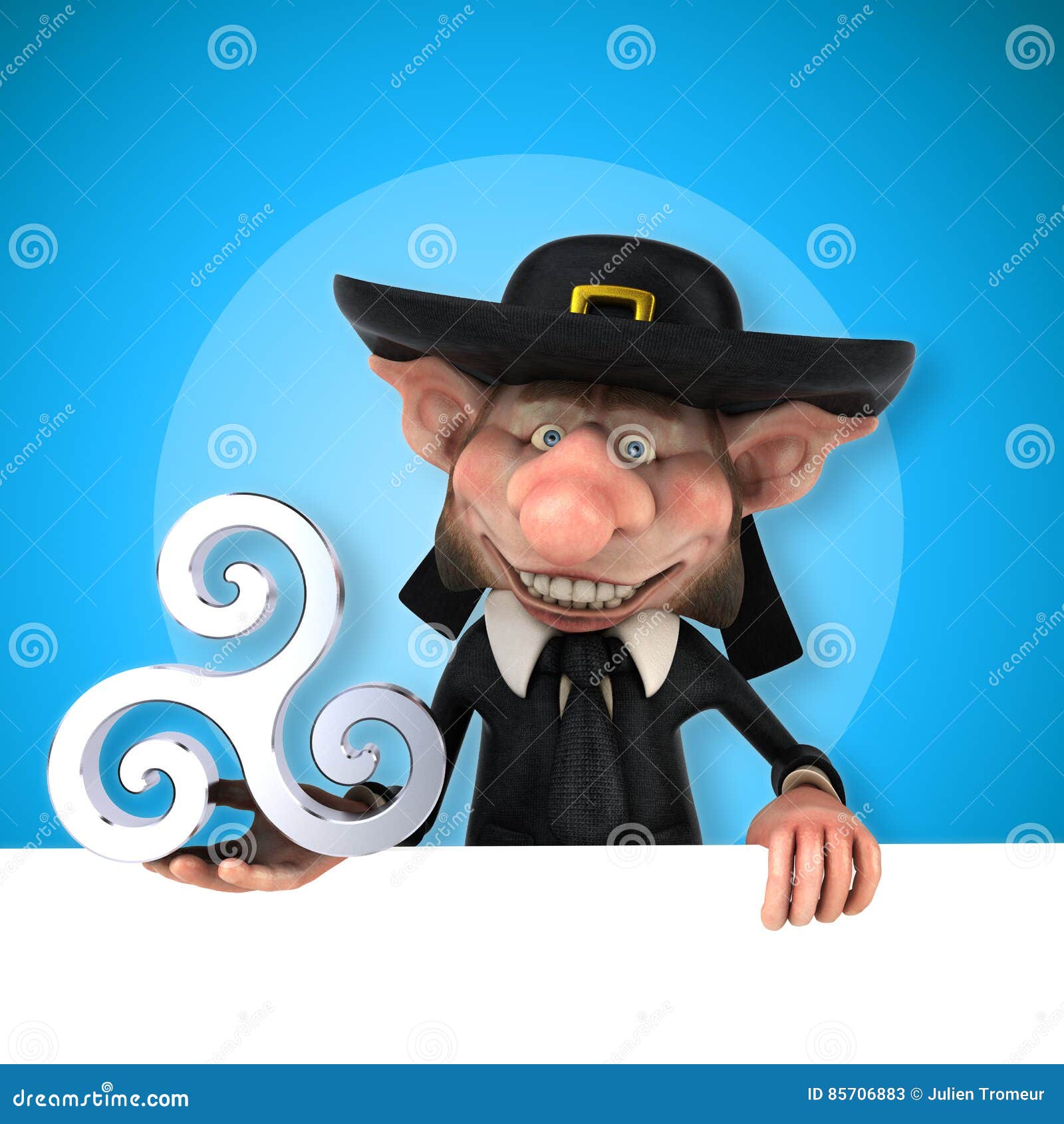 Fun Korrigan - 3D Illustration Stock Illustration - Illustration of ...