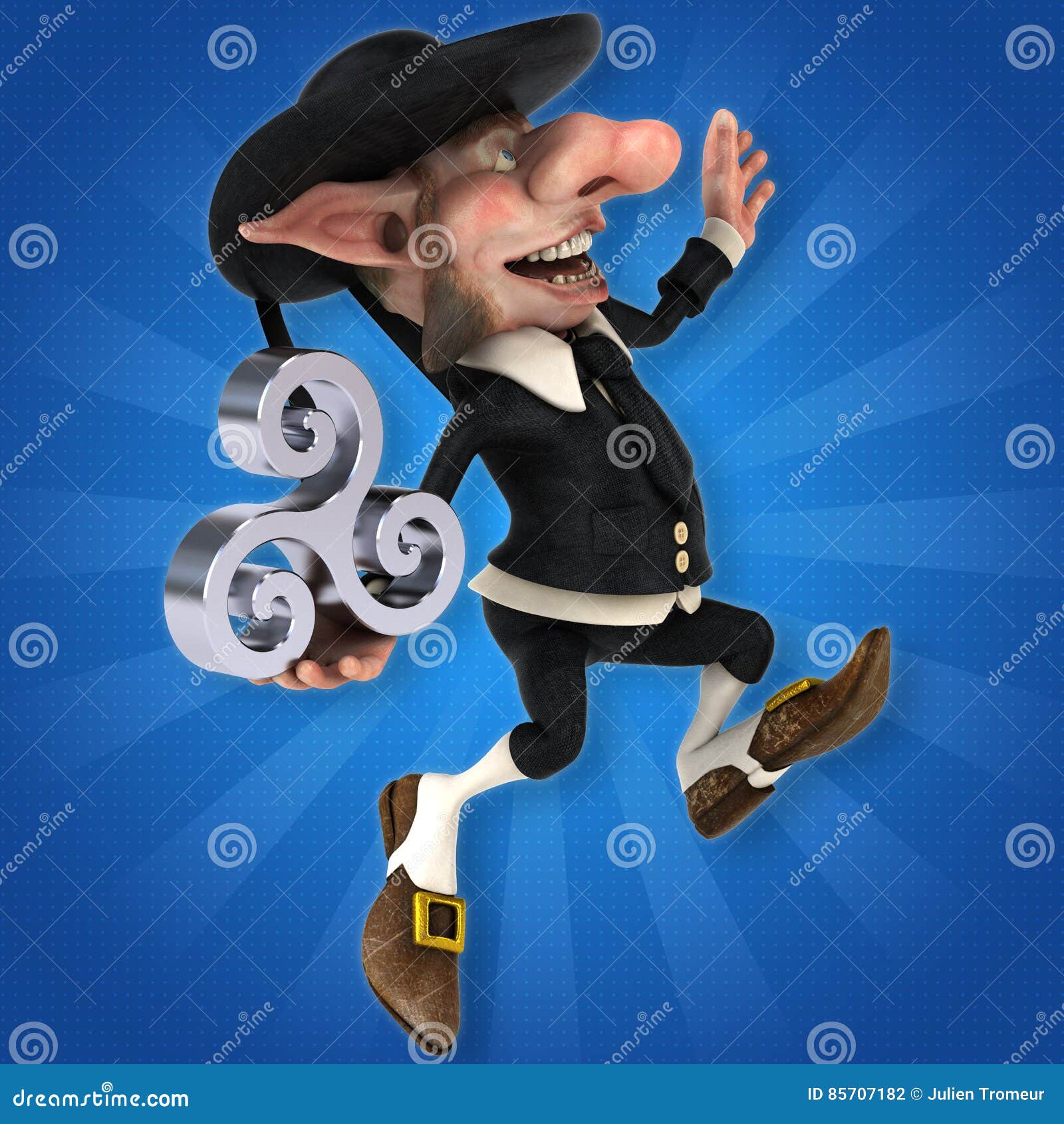 Fun Korrigan - 3D Illustration Stock Illustration - Illustration of ...