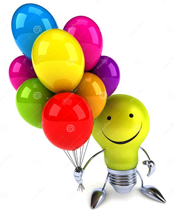 Fun light bulb stock illustration. Illustration of brainstorming - 45680800