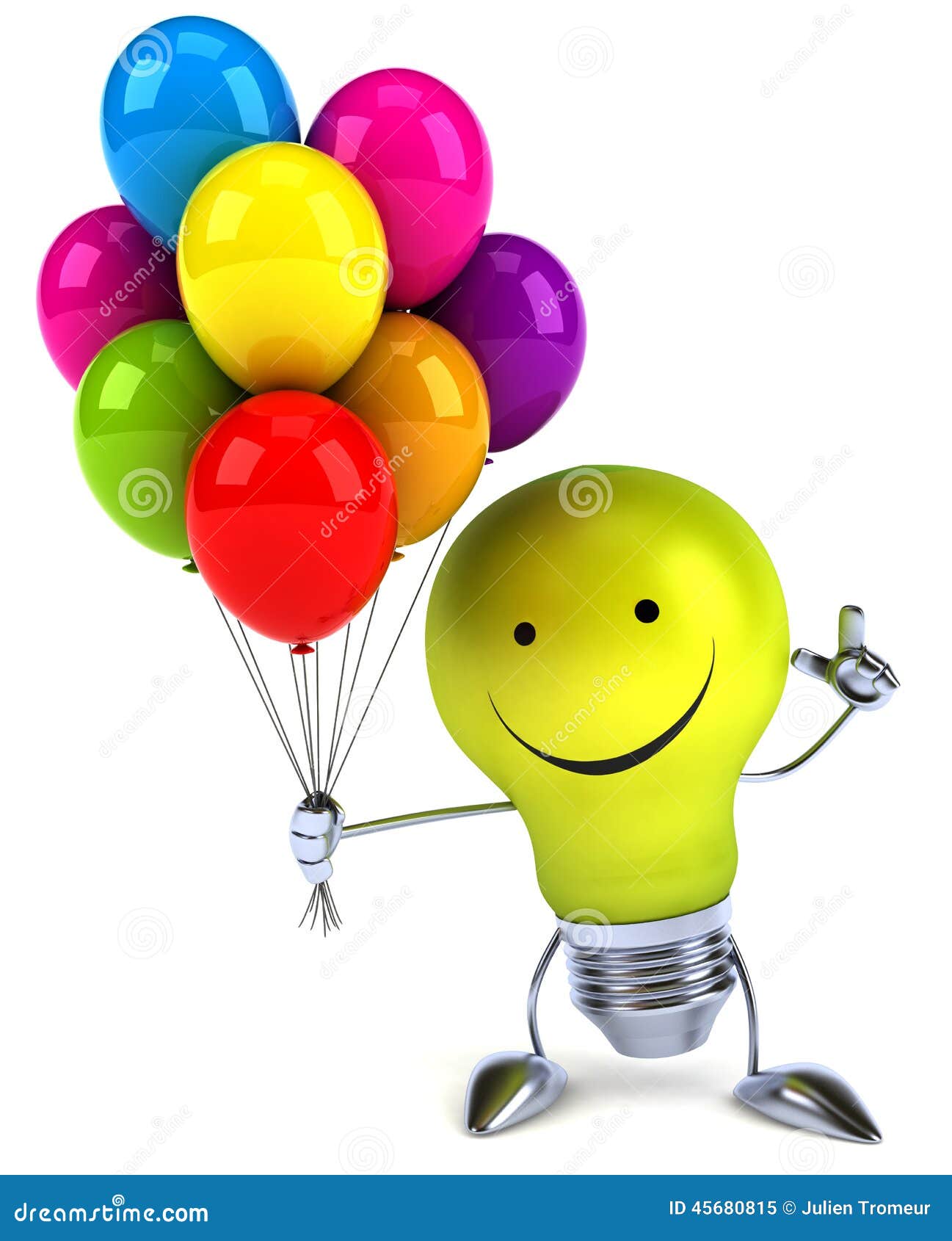 Fun light bulb stock illustration. Illustration of solutions - 45680815