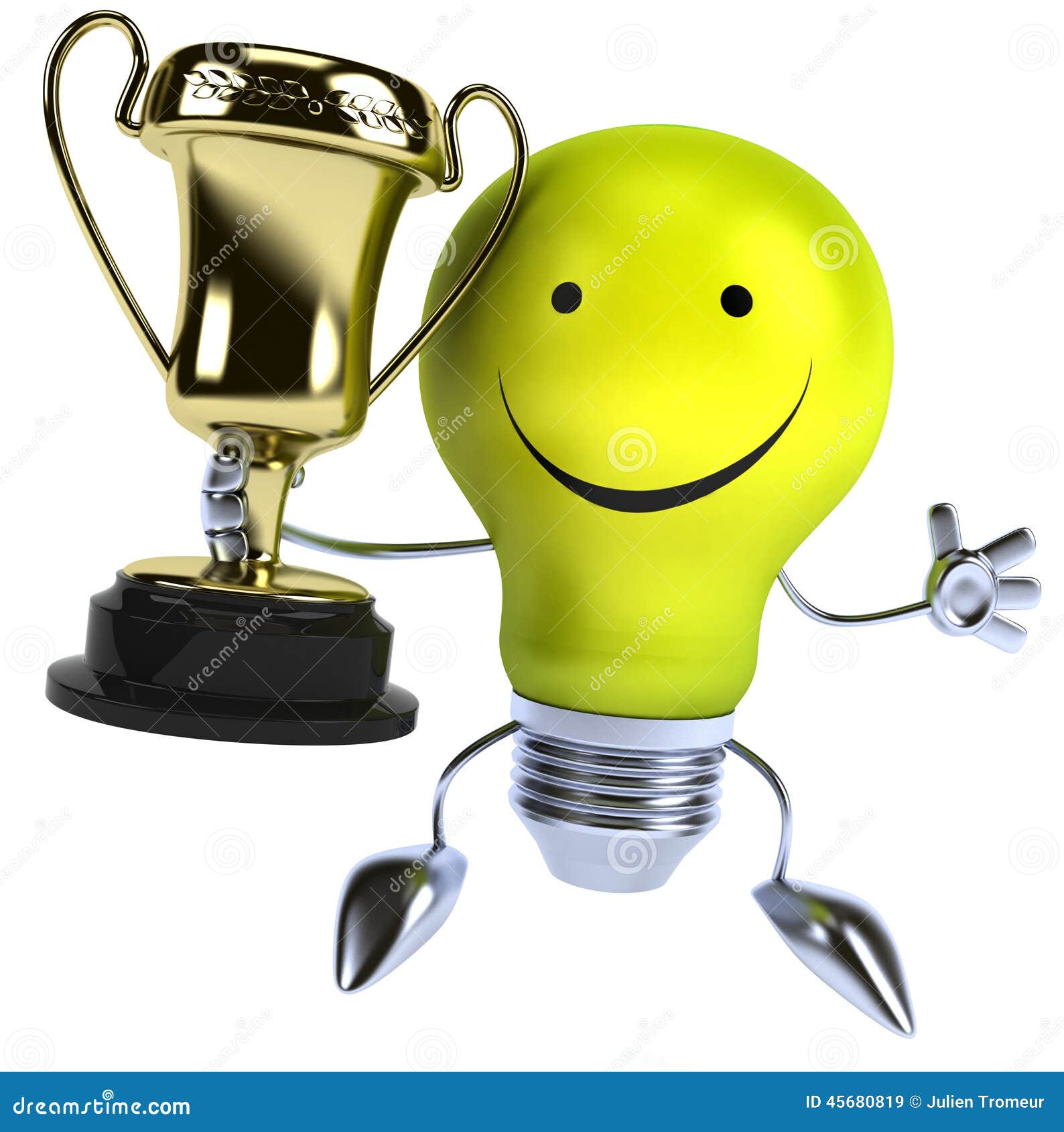 Fun light bulb stock illustration. Illustration of brain - 45680819