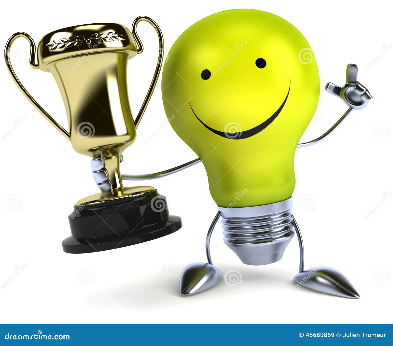 Fun light bulb stock illustration. Illustration of blue - 45680869