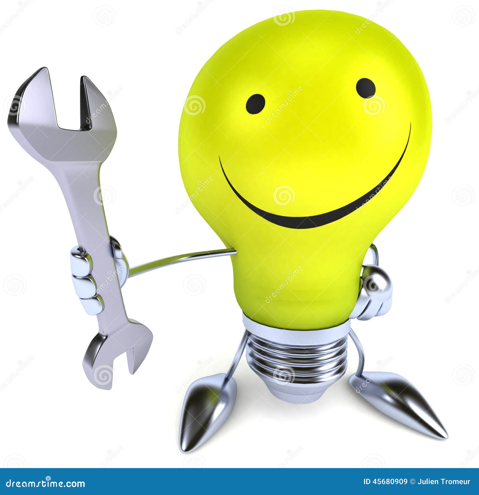 Fun light bulb stock illustration. Illustration of solutions - 45680909