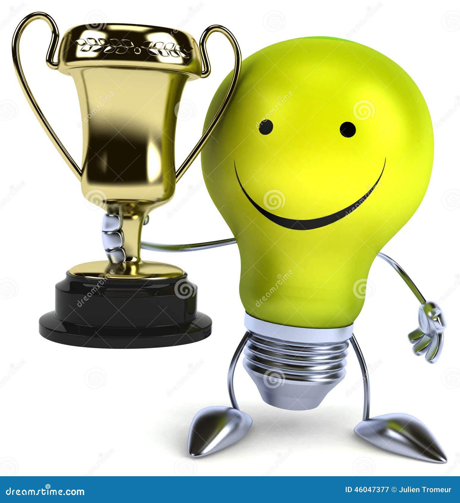 Fun light bulb stock illustration. Illustration of lightbulb - 46047377