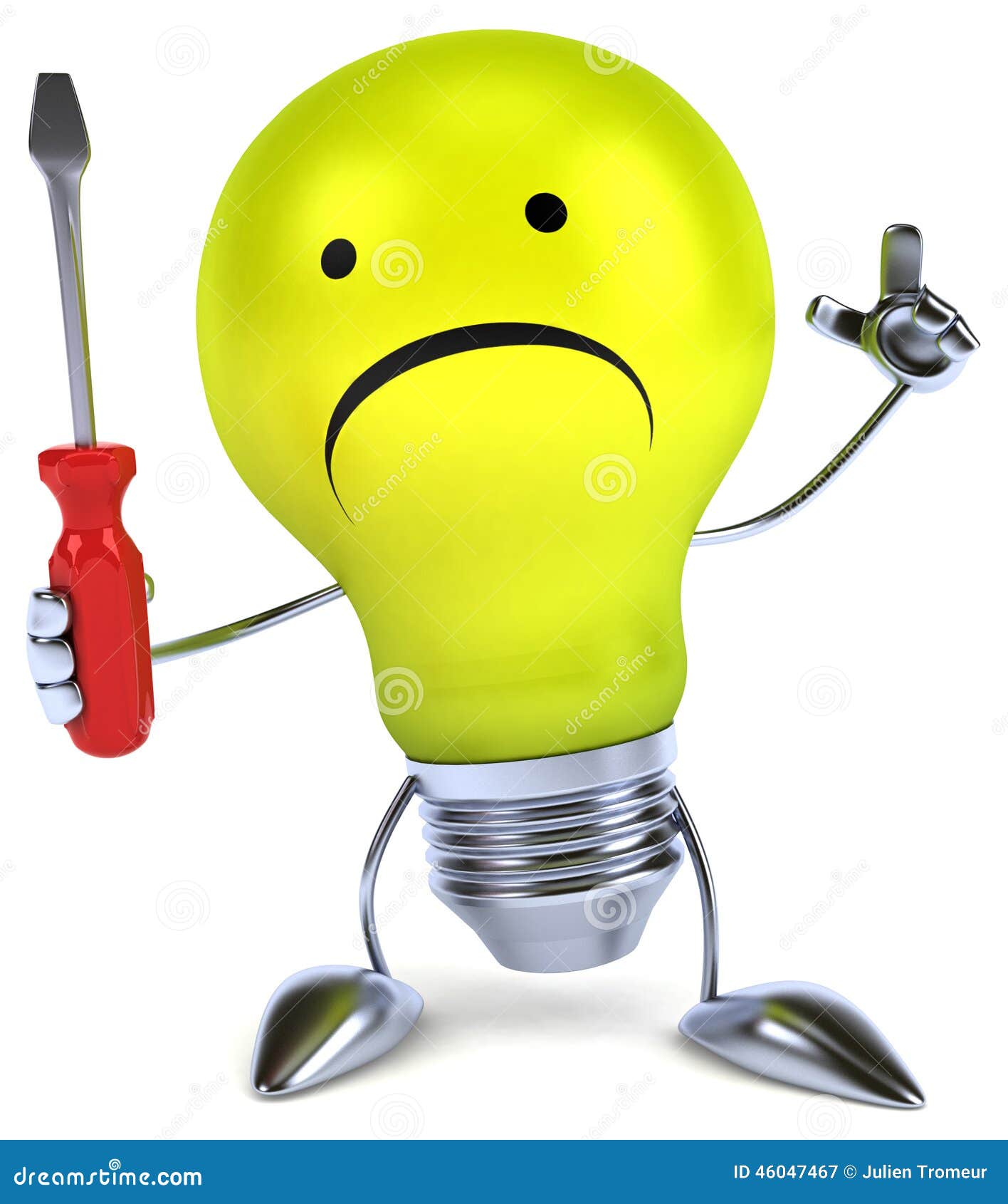 Fun light bulb stock illustration. Illustration of bright - 46047467