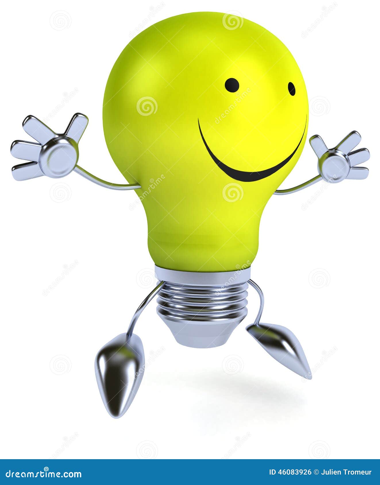 Fun light bulb stock illustration. Illustration of energy - 46083926