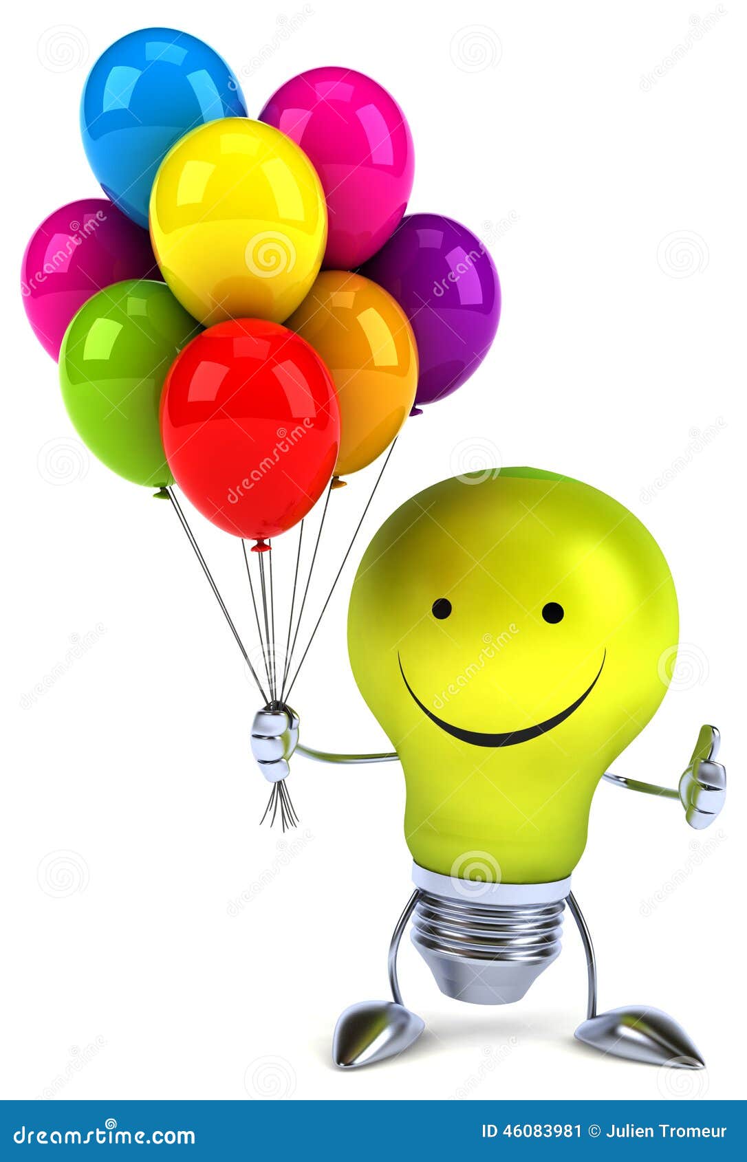 Fun light bulb stock illustration. Illustration of bright - 46083981