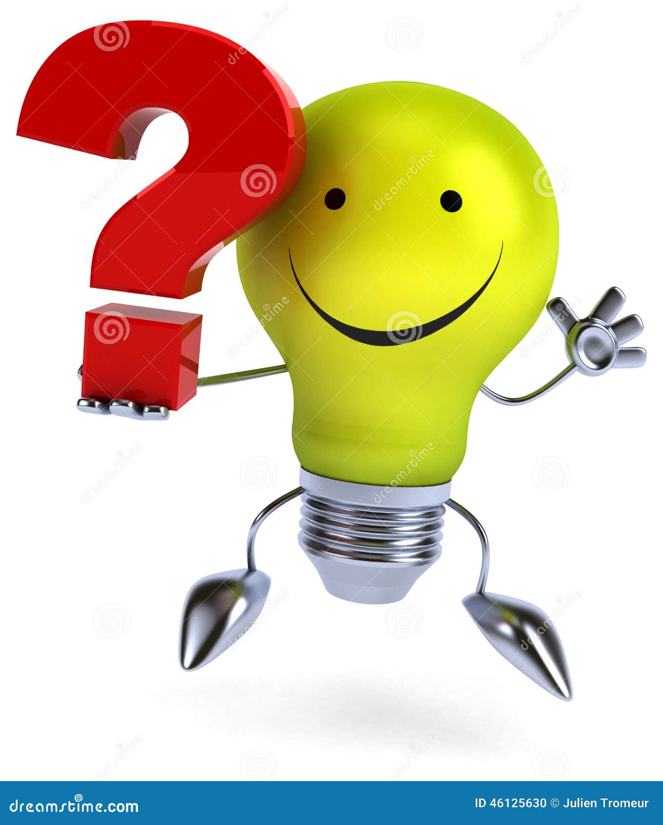 Fun light bulb stock illustration. Illustration of cartoon - 46125630