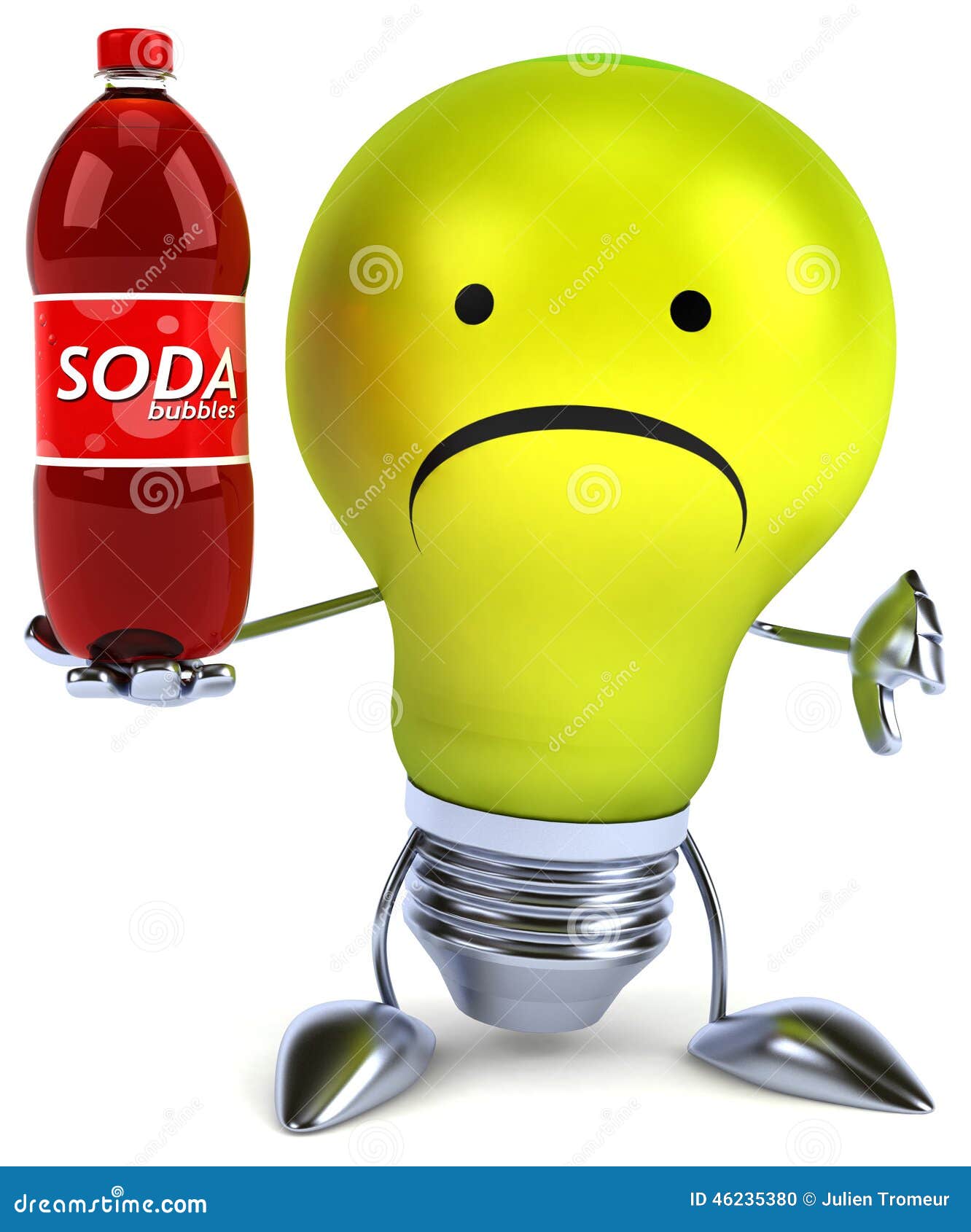 Fun light bulb stock illustration. Illustration of think - 46235380