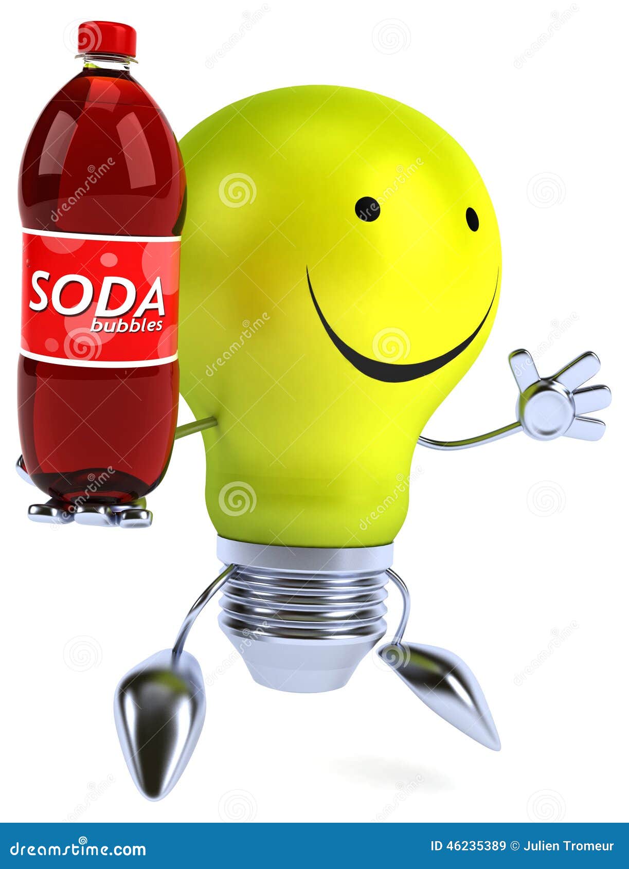 Fun light bulb stock illustration. Illustration of cartoon - 46235389