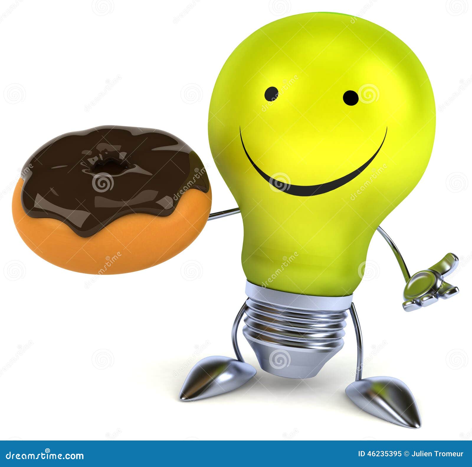 Fun light bulb stock illustration. Illustration of creation - 46235395