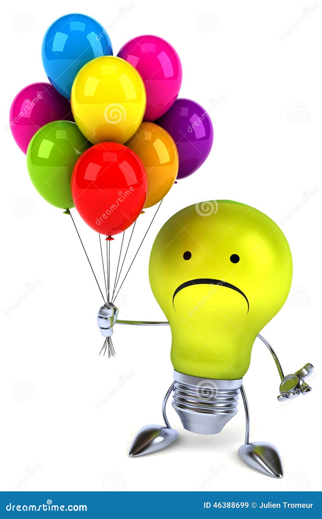 Fun light bulb stock illustration. Illustration of concept - 46388699