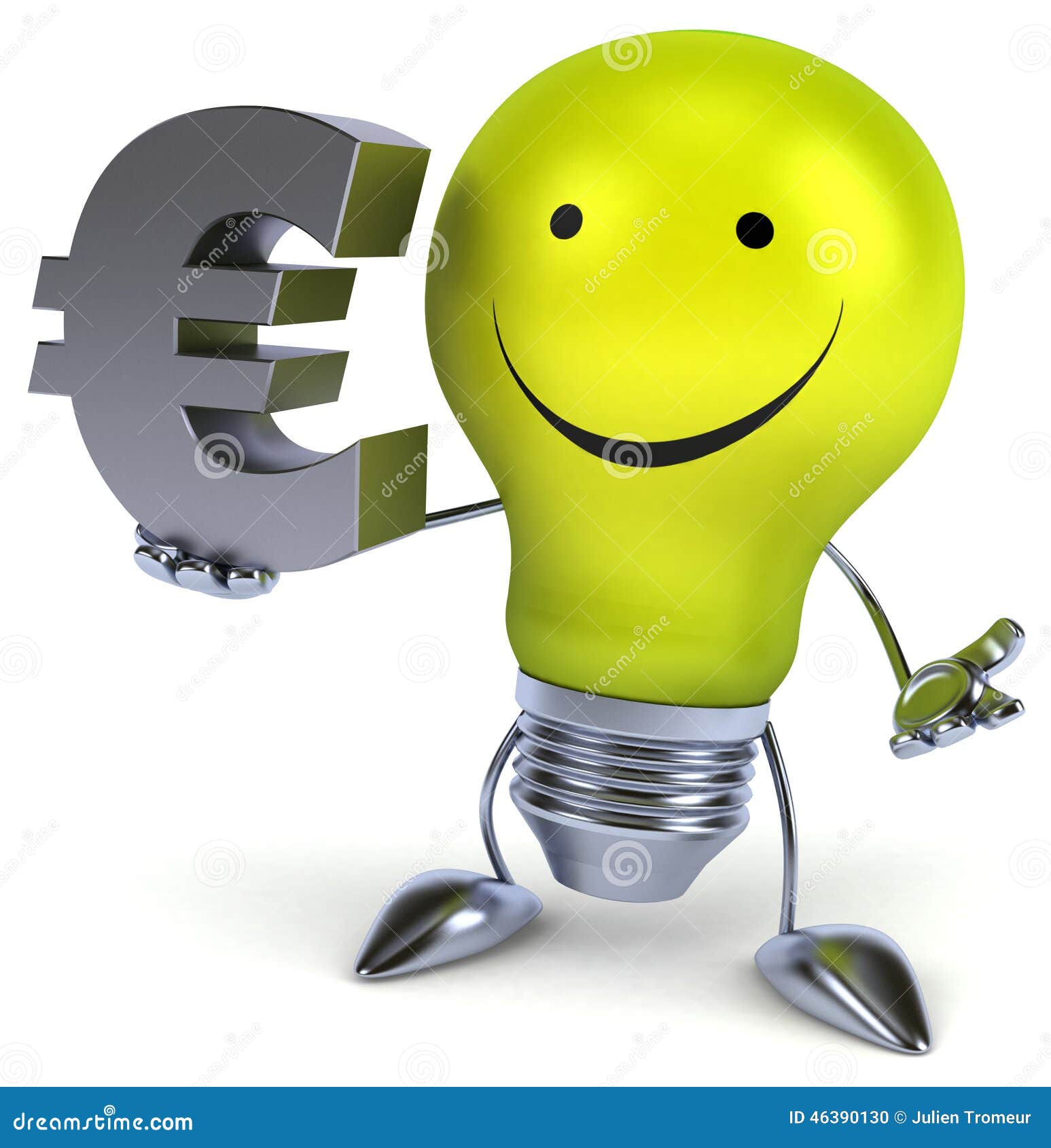 Fun light bulb stock illustration. Illustration of lightbulb - 46390130