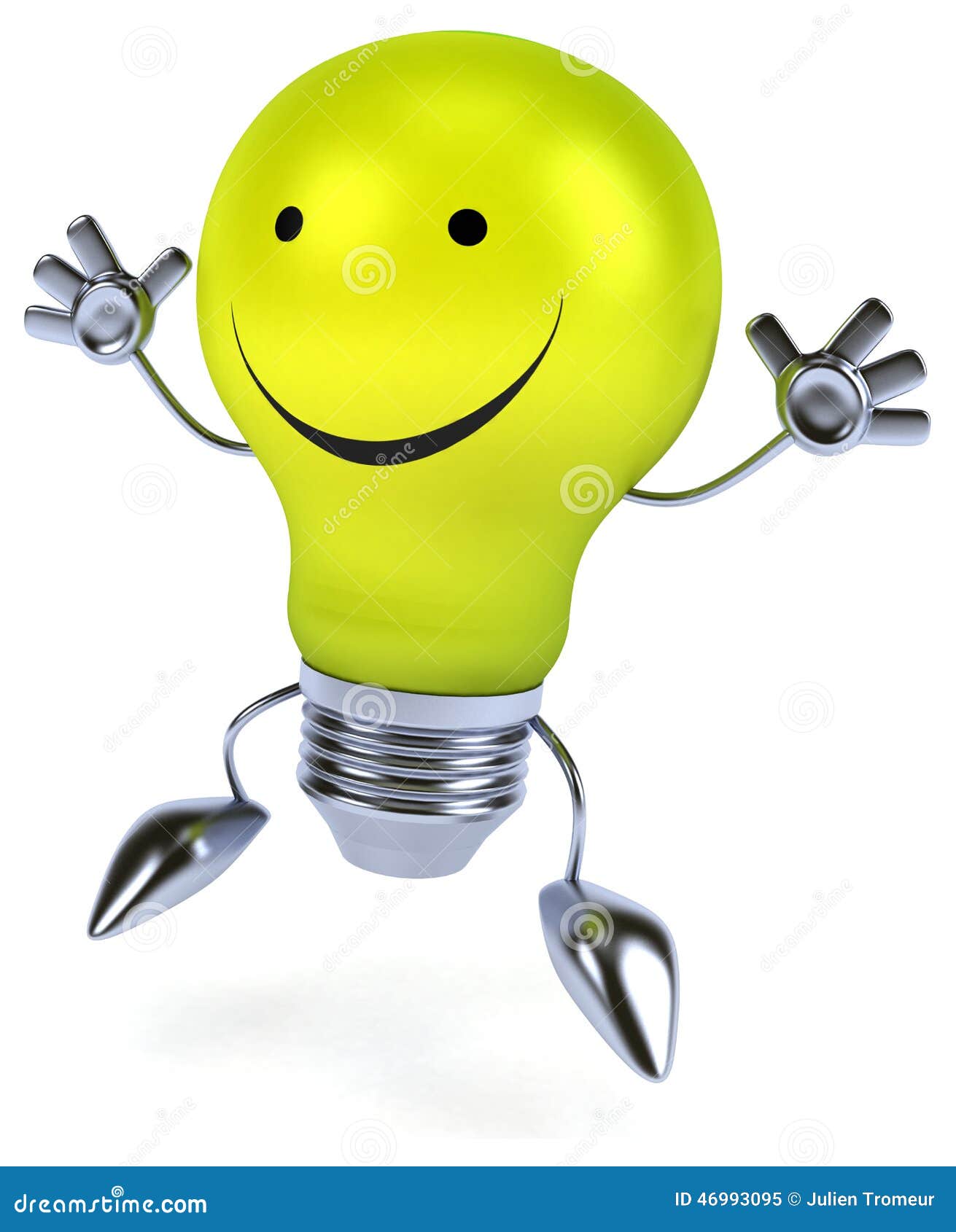Fun light bulb stock illustration. Illustration of object - 46993095