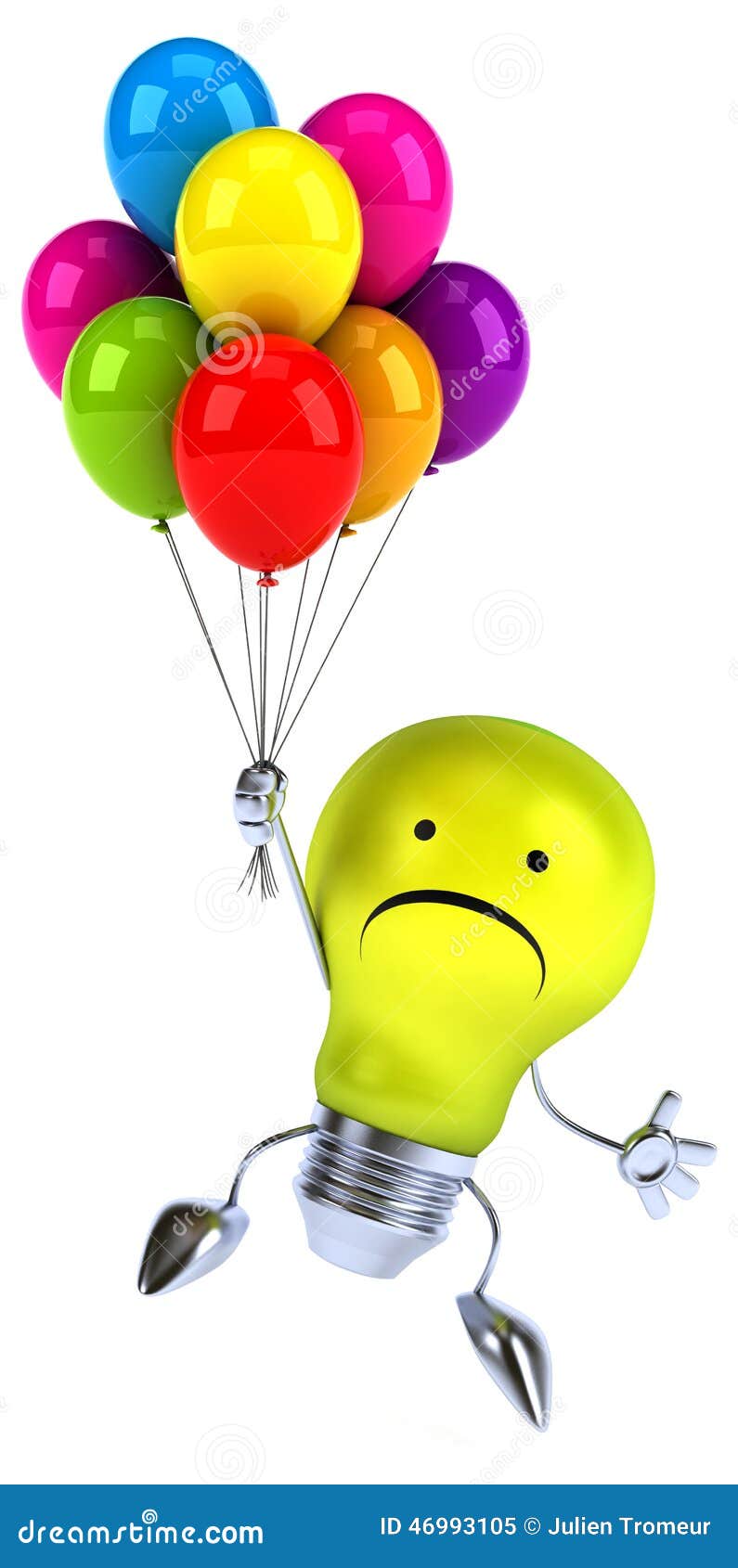 Fun light bulb stock illustration. Illustration of technology - 46993105