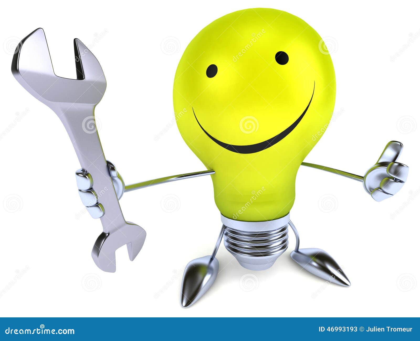 Fun light bulb stock illustration. Illustration of tool - 46993193