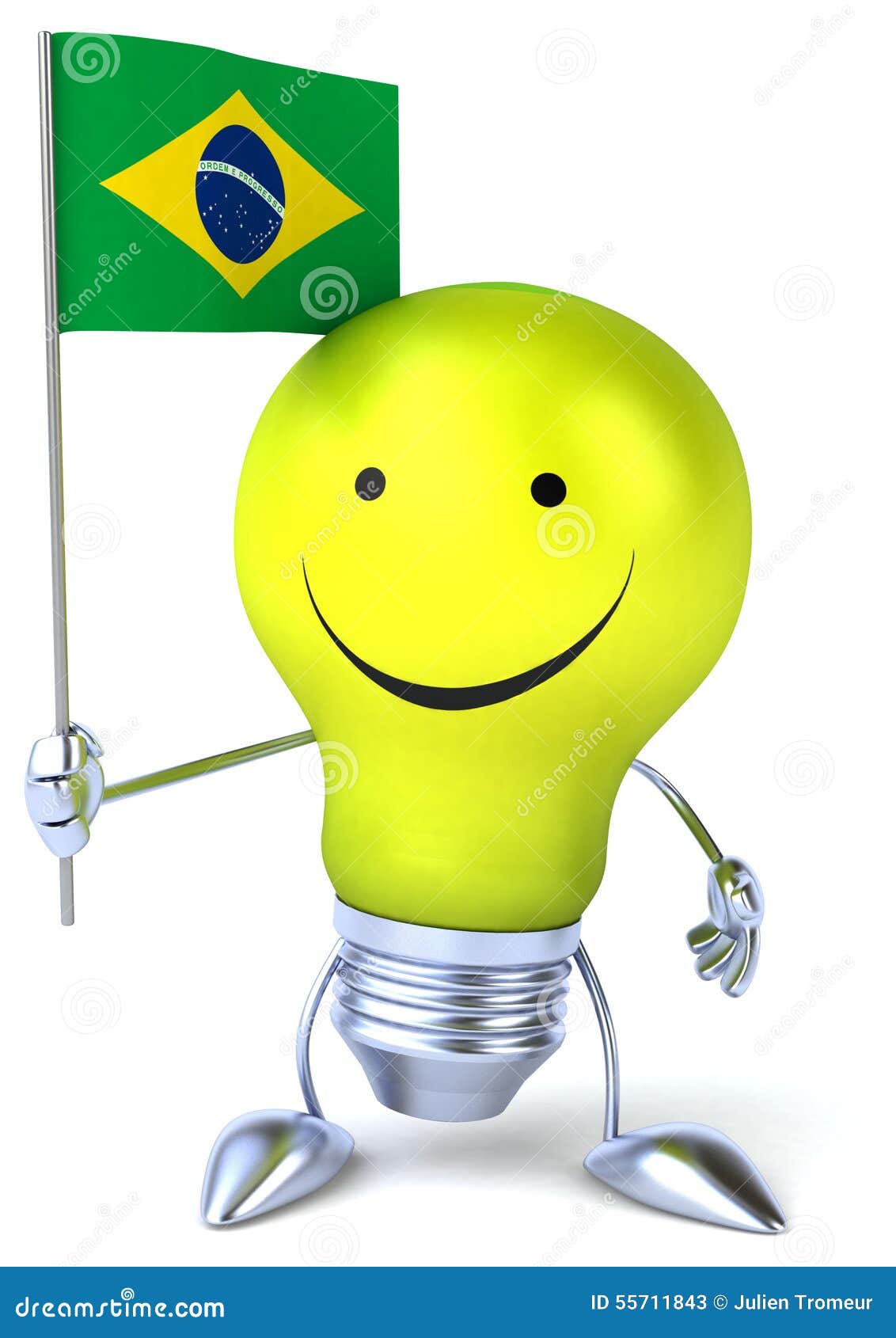 Fun light bulb stock illustration. Illustration of technology - 55711843