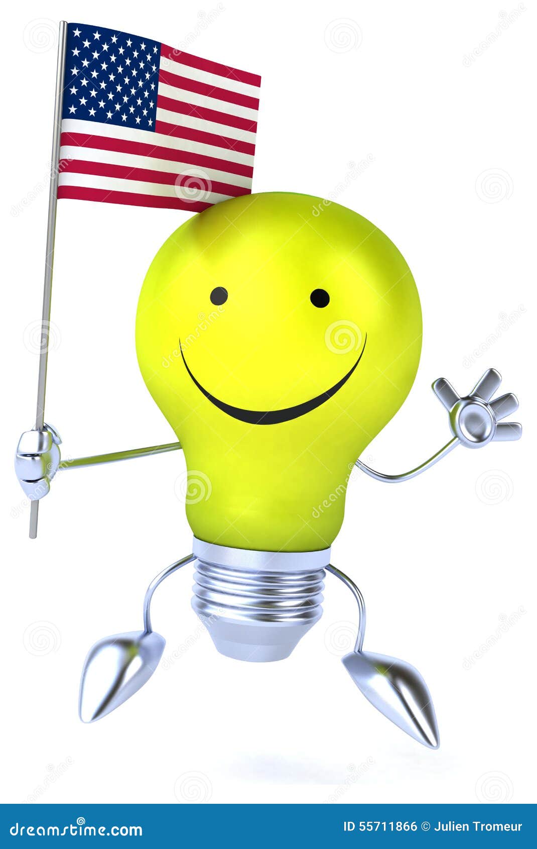 Fun light bulb stock illustration. Illustration of america - 55711866