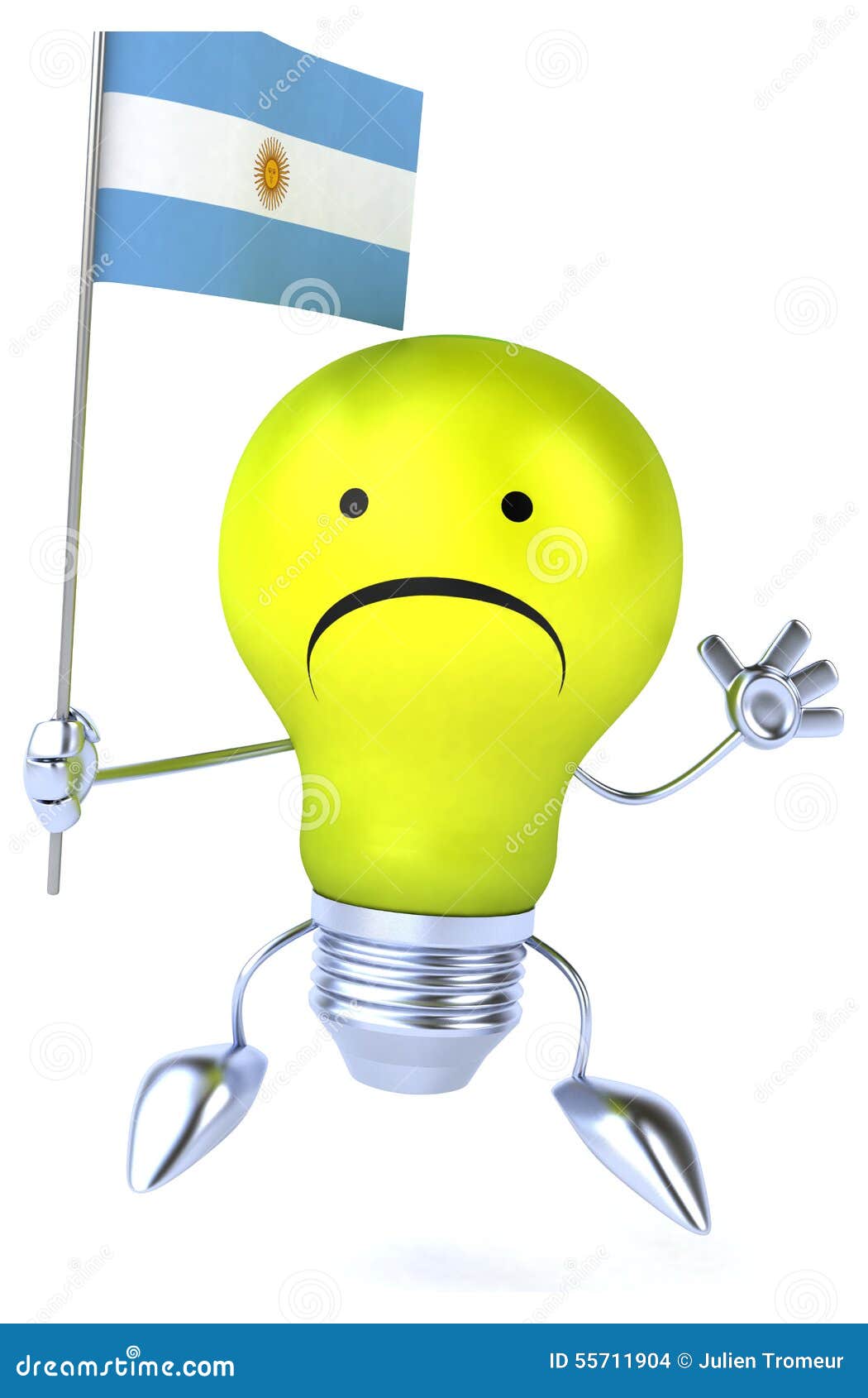 Fun light bulb stock illustration. Illustration of flag - 55711904