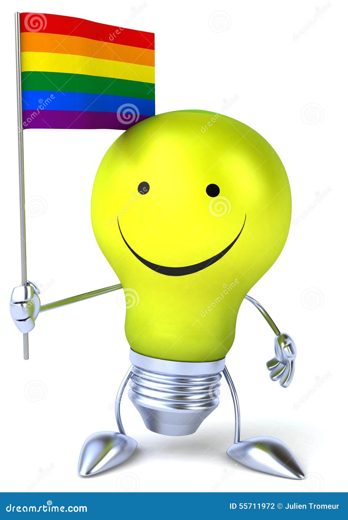 Fun light bulb stock illustration. Illustration of technology - 55711972