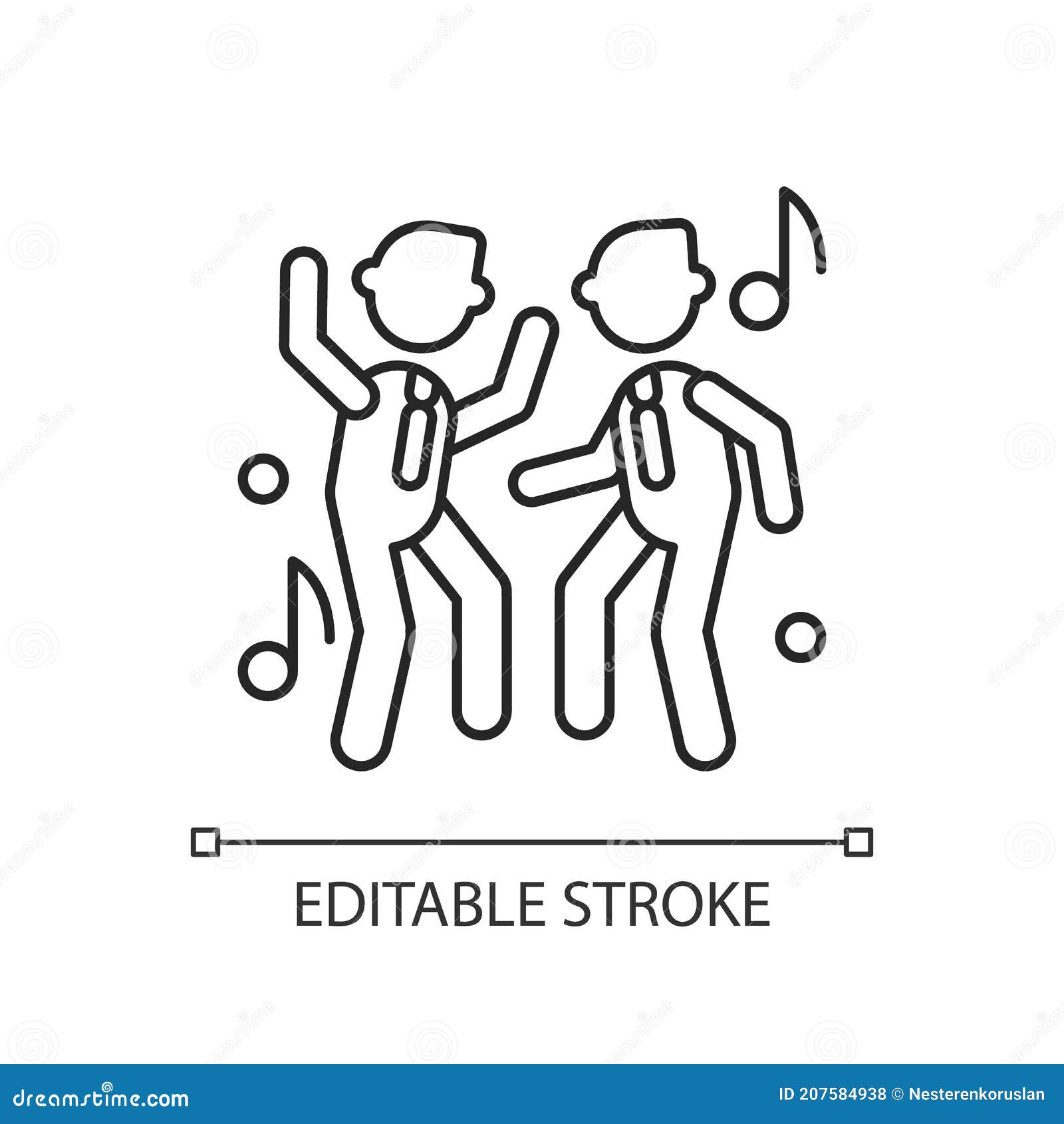 Fun linear icon stock illustration. Illustration of work - 207584938