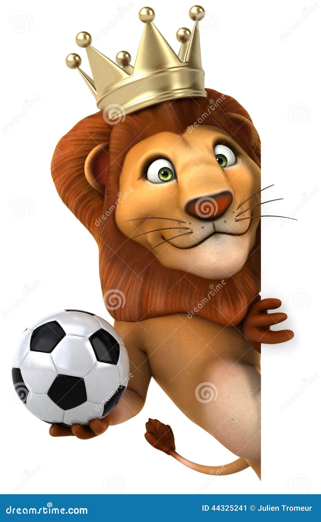 Fun lion stock illustration. Illustration of cartoon - 44325241