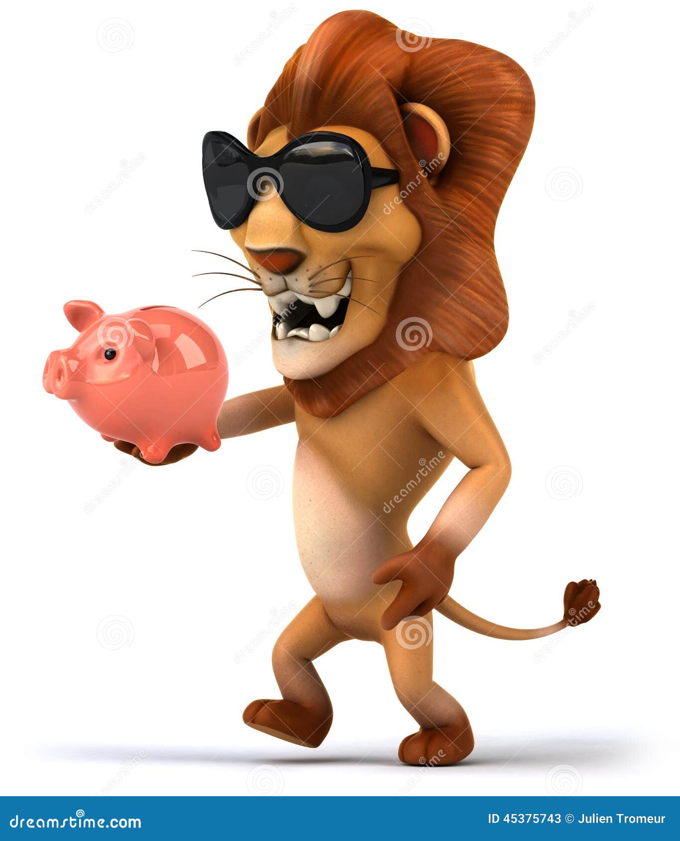 Fun lion stock illustration. Illustration of africa, animal - 45375743
