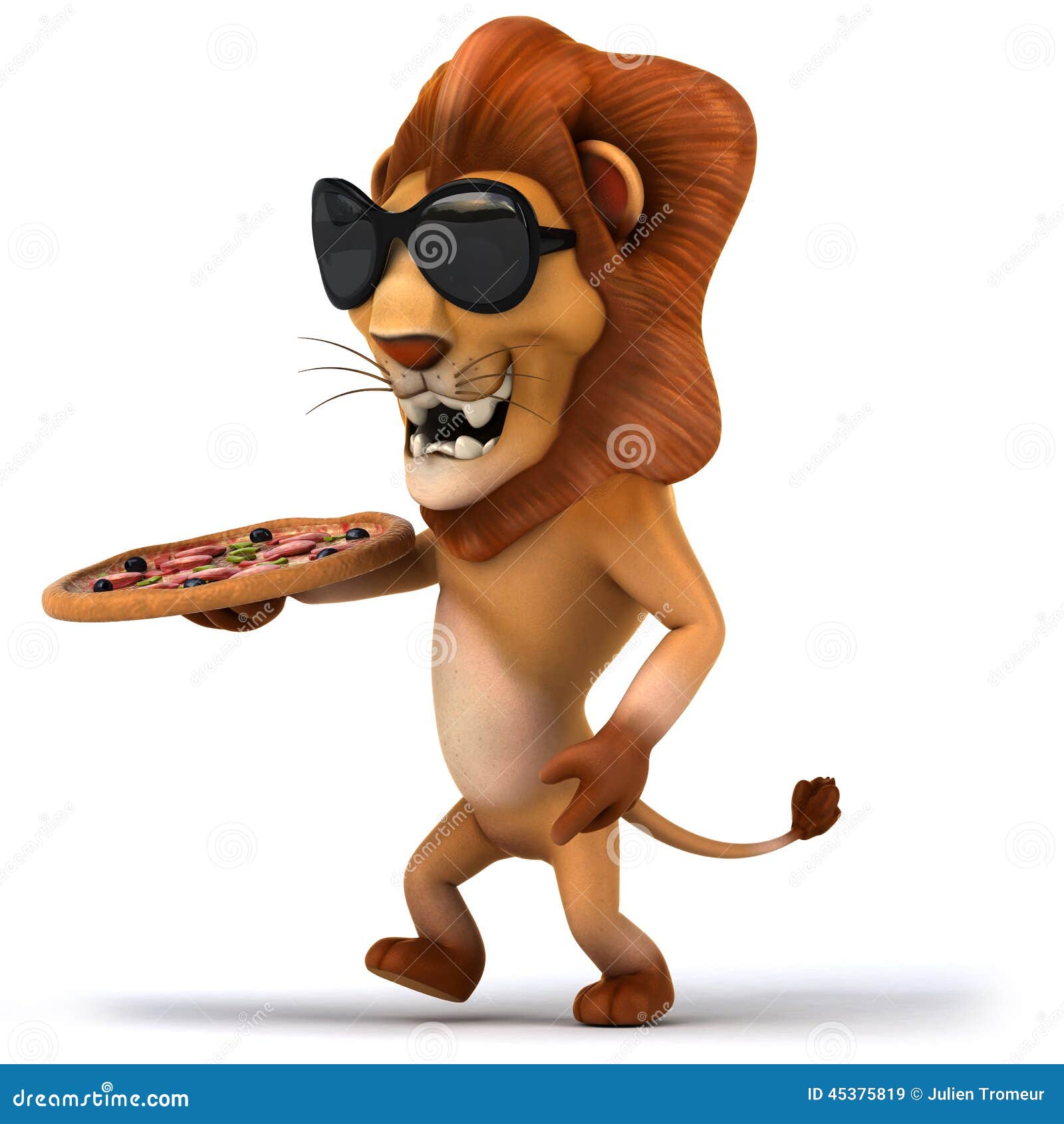 Fun lion stock illustration. Illustration of park, wildlife - 45375819