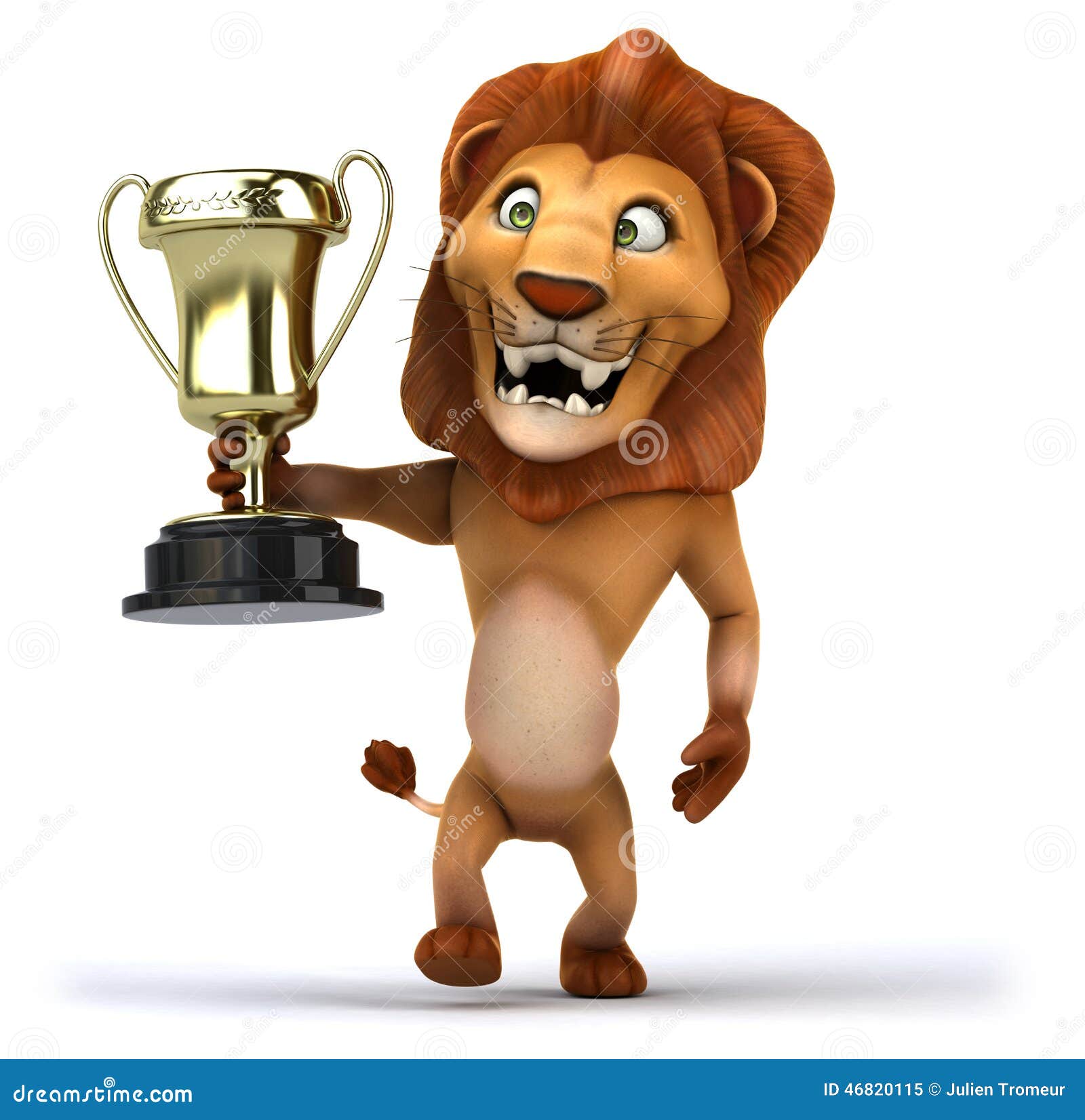 Fun lion stock illustration. Illustration of paws, natural - 46820115