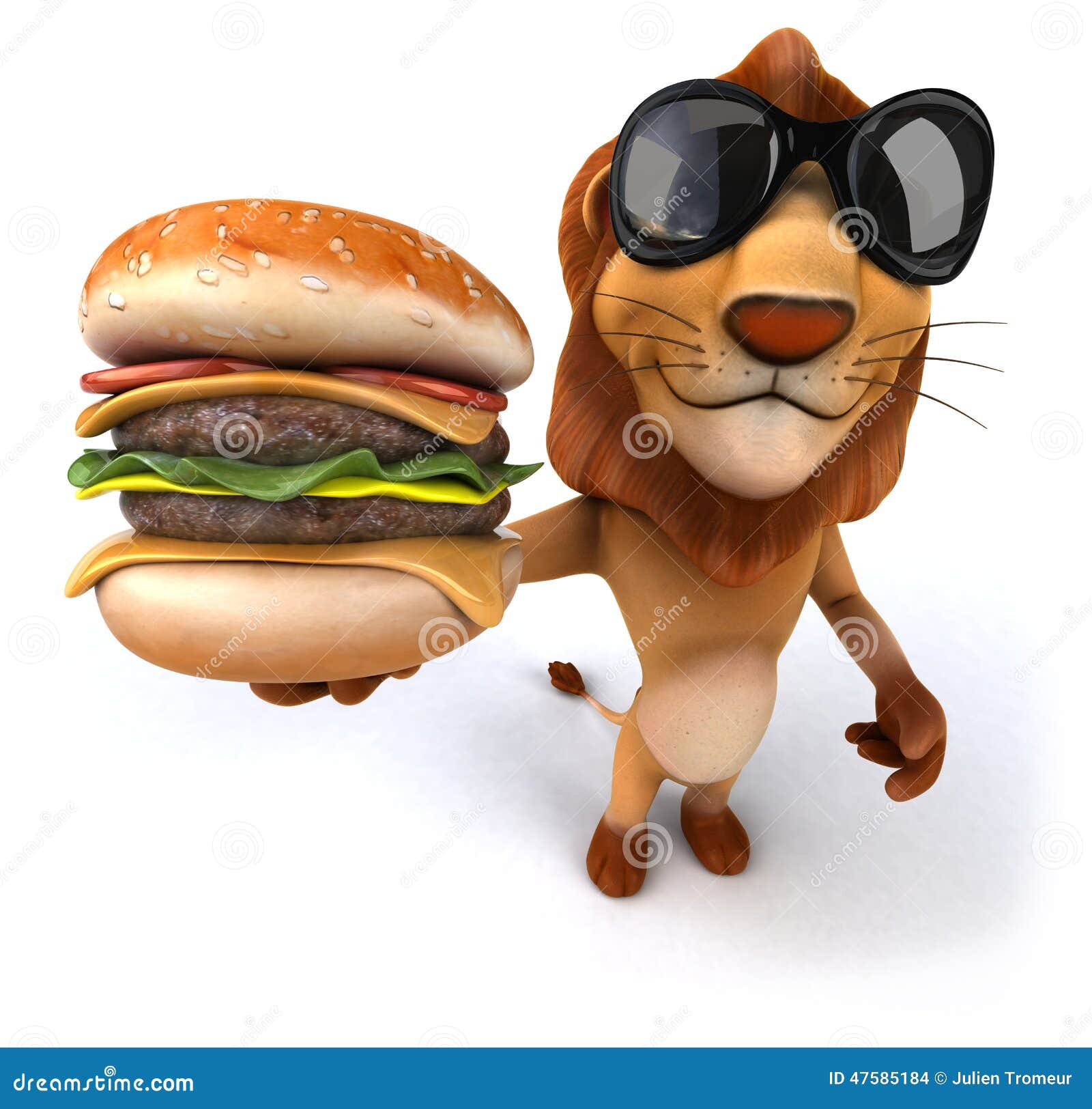 Fun lion stock illustration. Illustration of safari, fast - 47585184