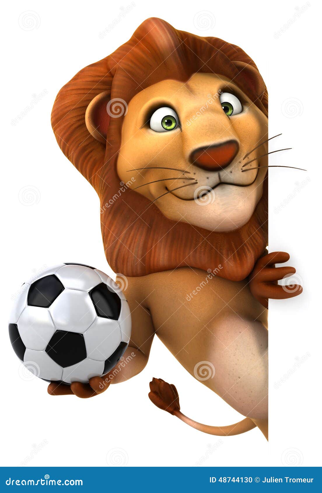Fun lion stock illustration. Illustration of sport, paws - 48744130