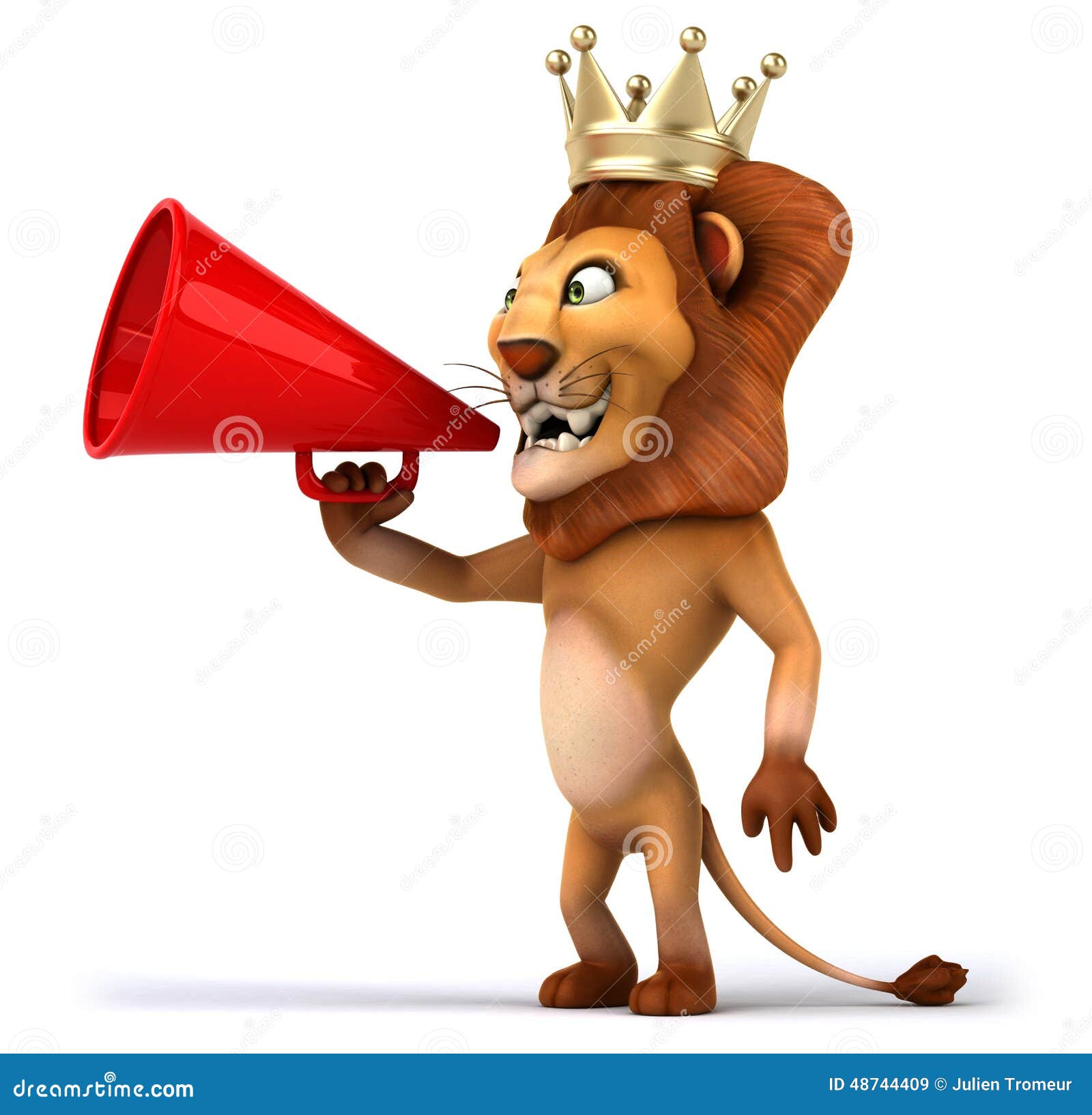 Fun lion stock illustration. Illustration of animals - 48744409