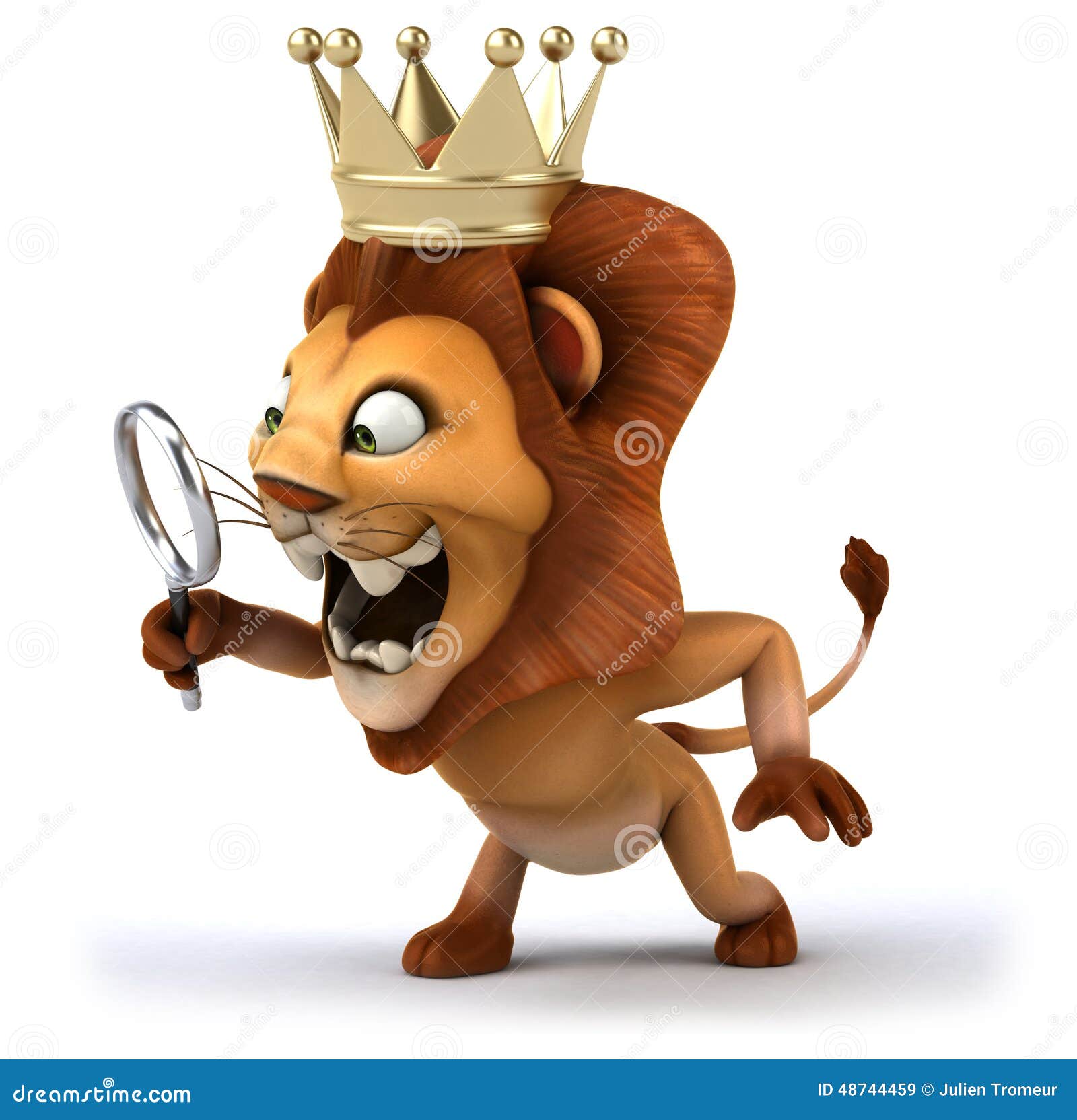 Fun lion stock illustration. Illustration of paws, glass - 48744459