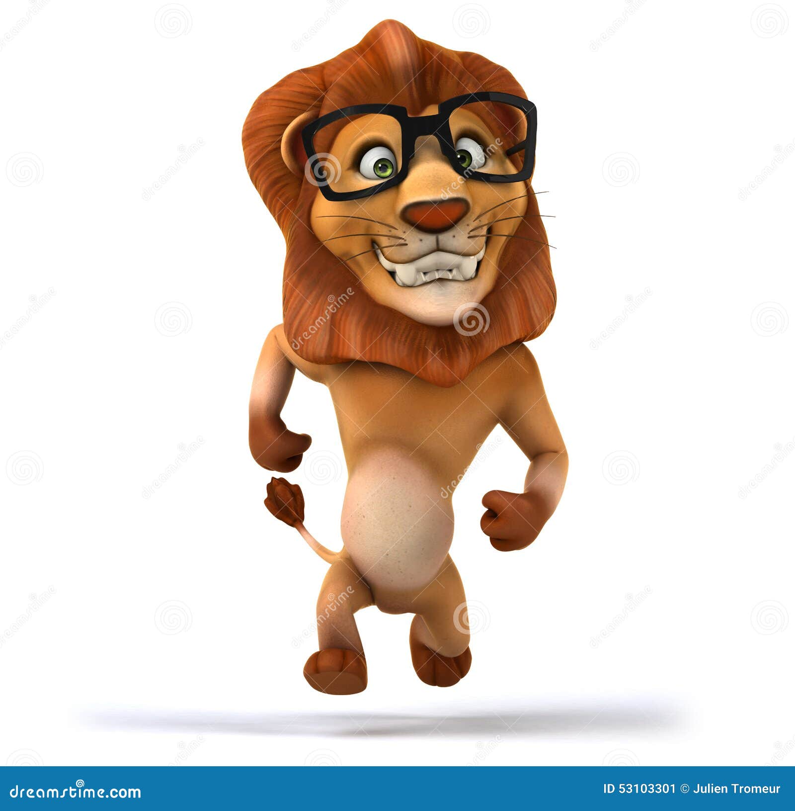 Fun lion stock illustration. Illustration of beast, natural - 53103301