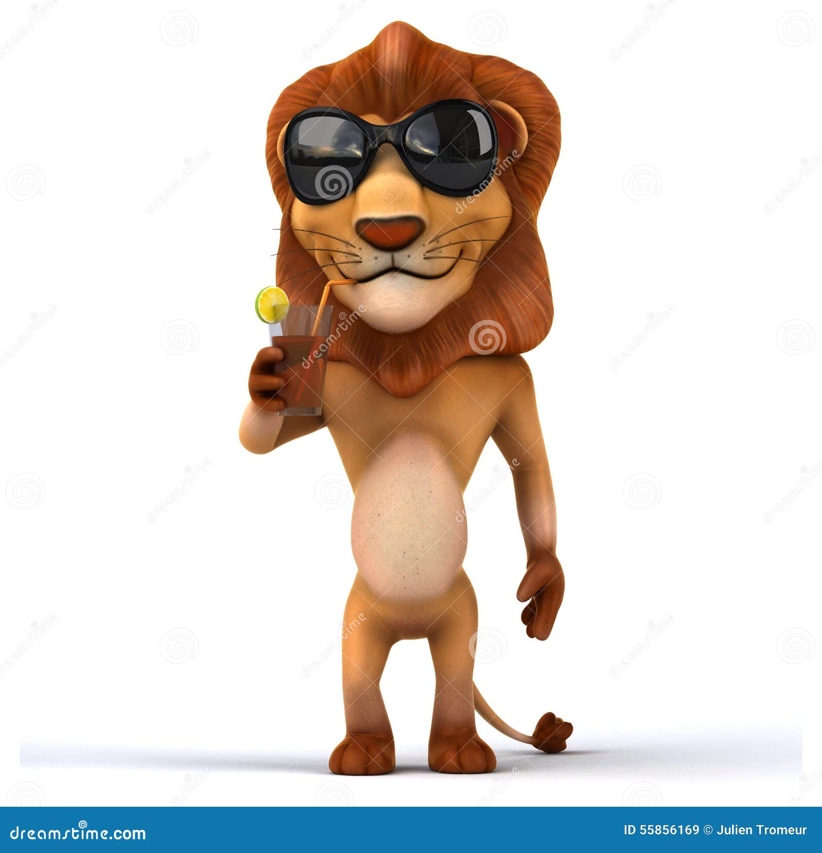 Fun lion stock illustration. Illustration of lazy, mammal - 55856169
