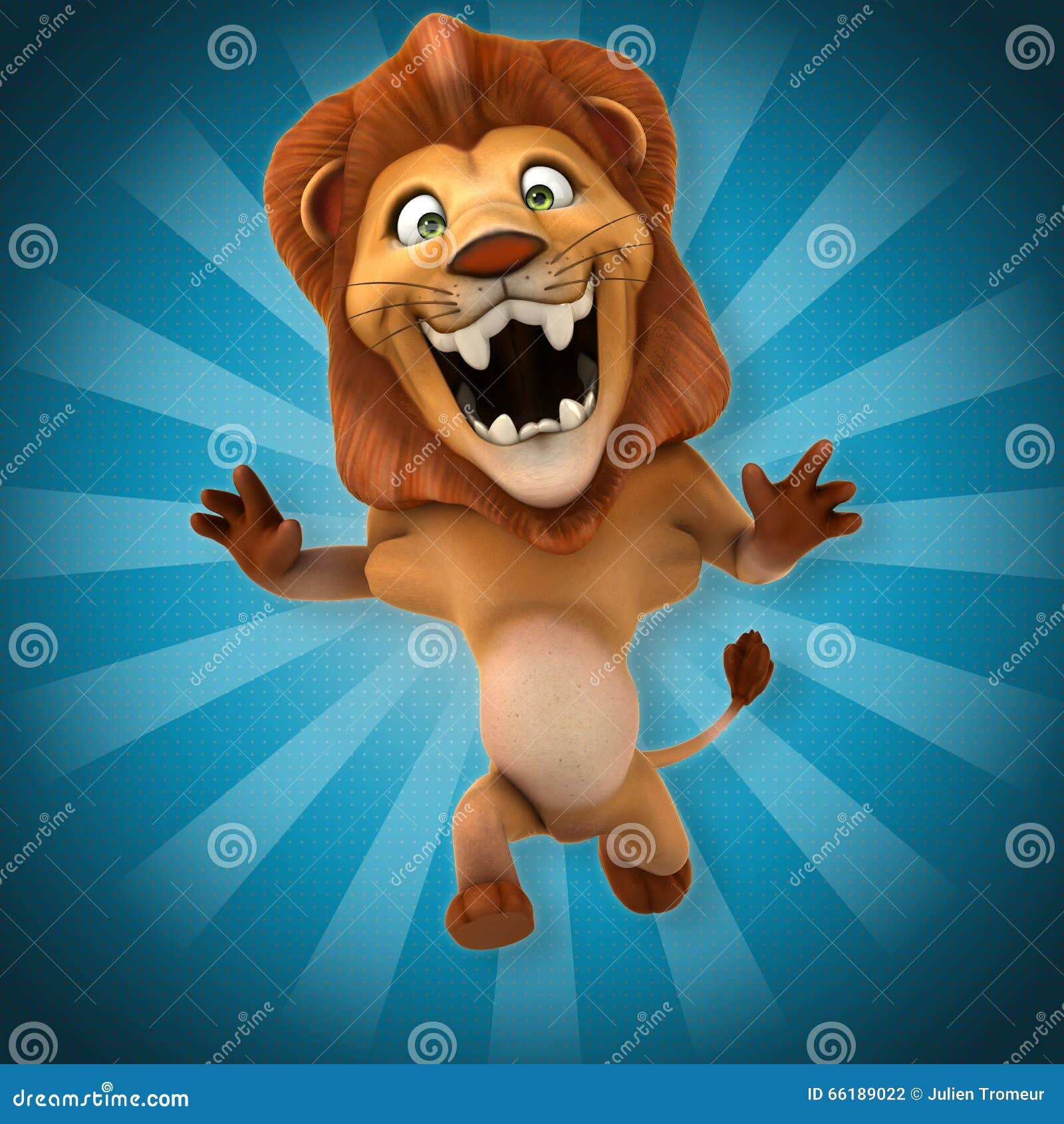 Fun lion stock illustration. Illustration of front, park - 66189022