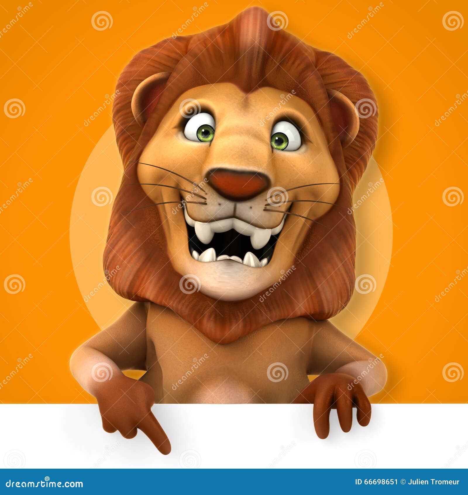 Fun lion stock illustration. Illustration of studio, animal - 66698651