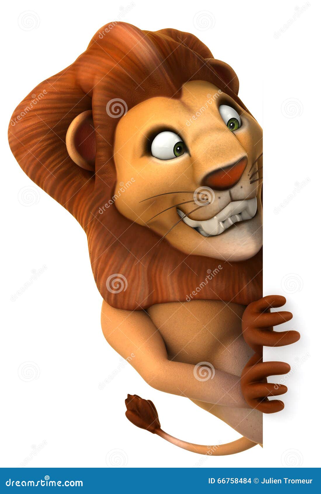 Fun lion stock illustration. Illustration of jungle, wild - 66758484
