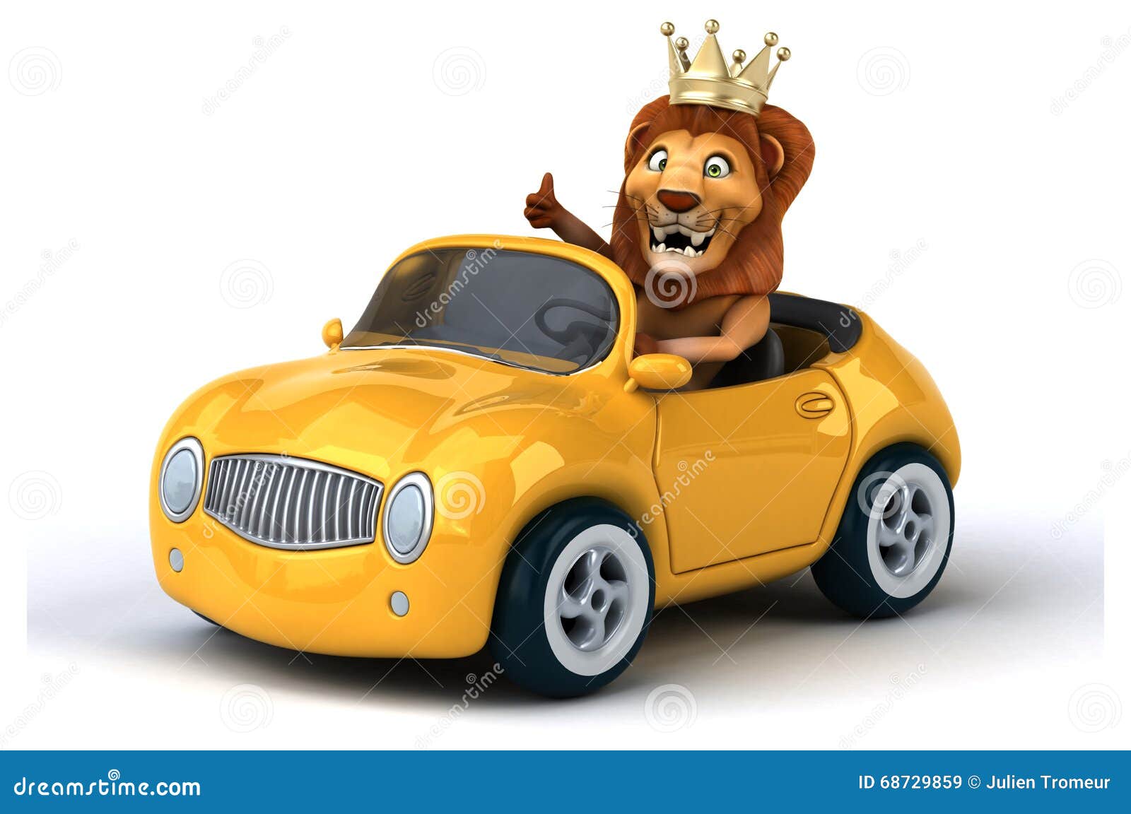 Fun lion stock illustration. Illustration of graphic - 68729859