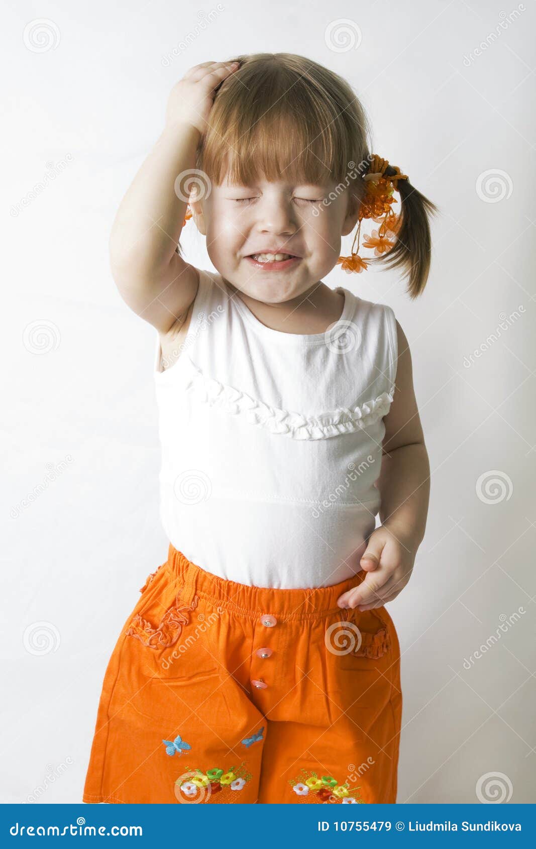 Fun Little Girl. stock image. Image of girl, memory, elementary - 10755479