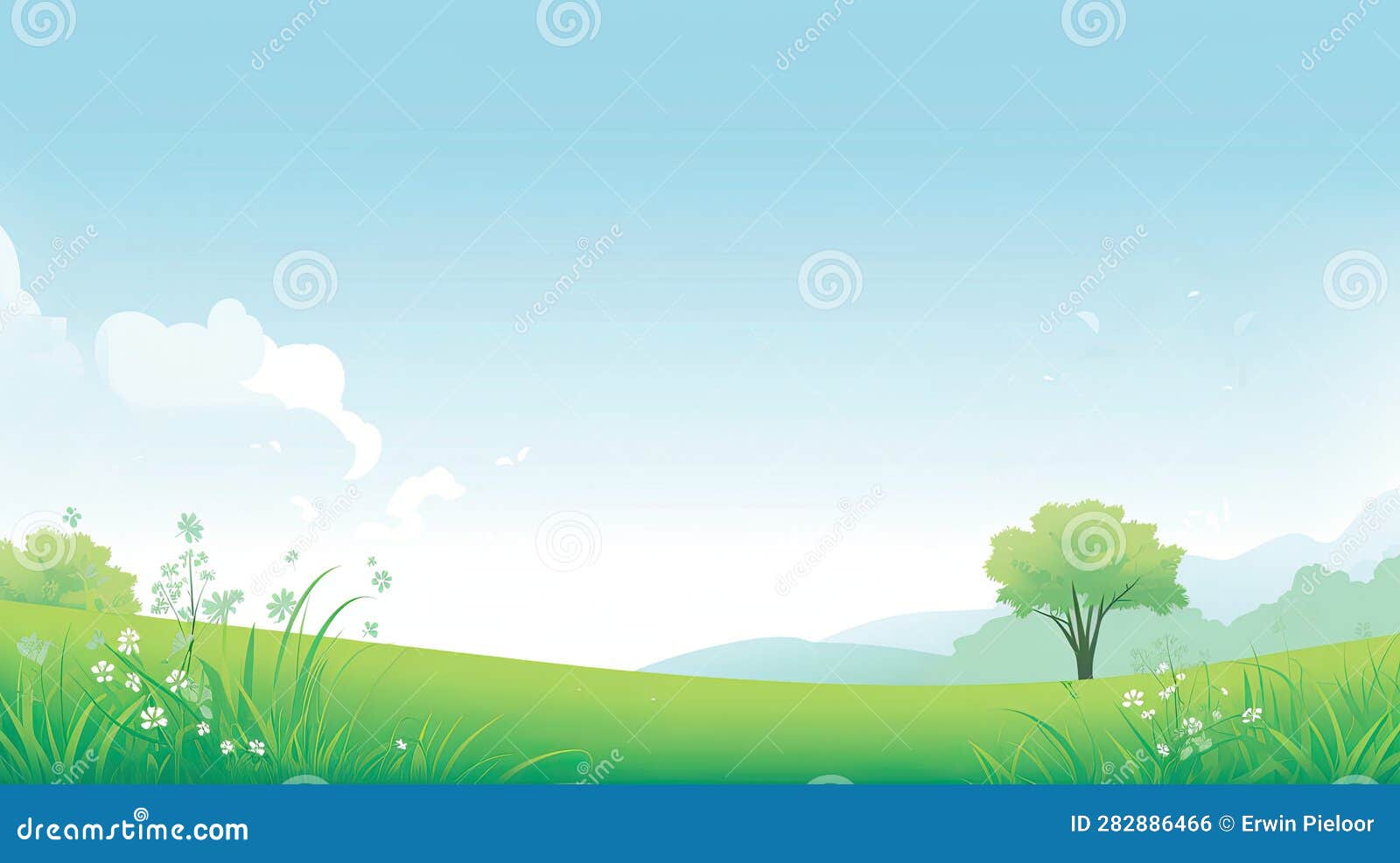 Fun and Lively Cartoon-inspired Outdoor Backdrop Stock Illustration ...